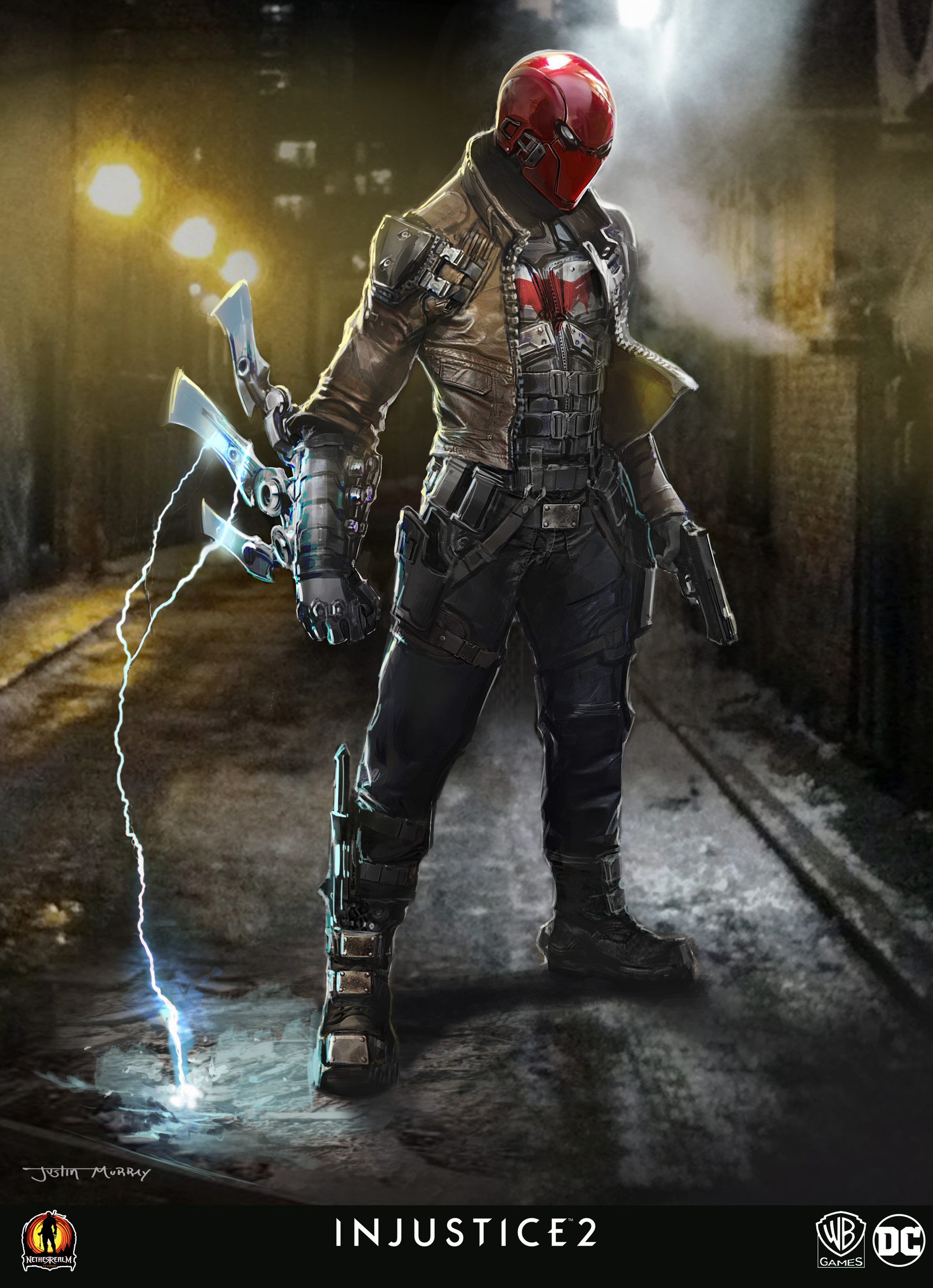 how to draw red hood injustice 2