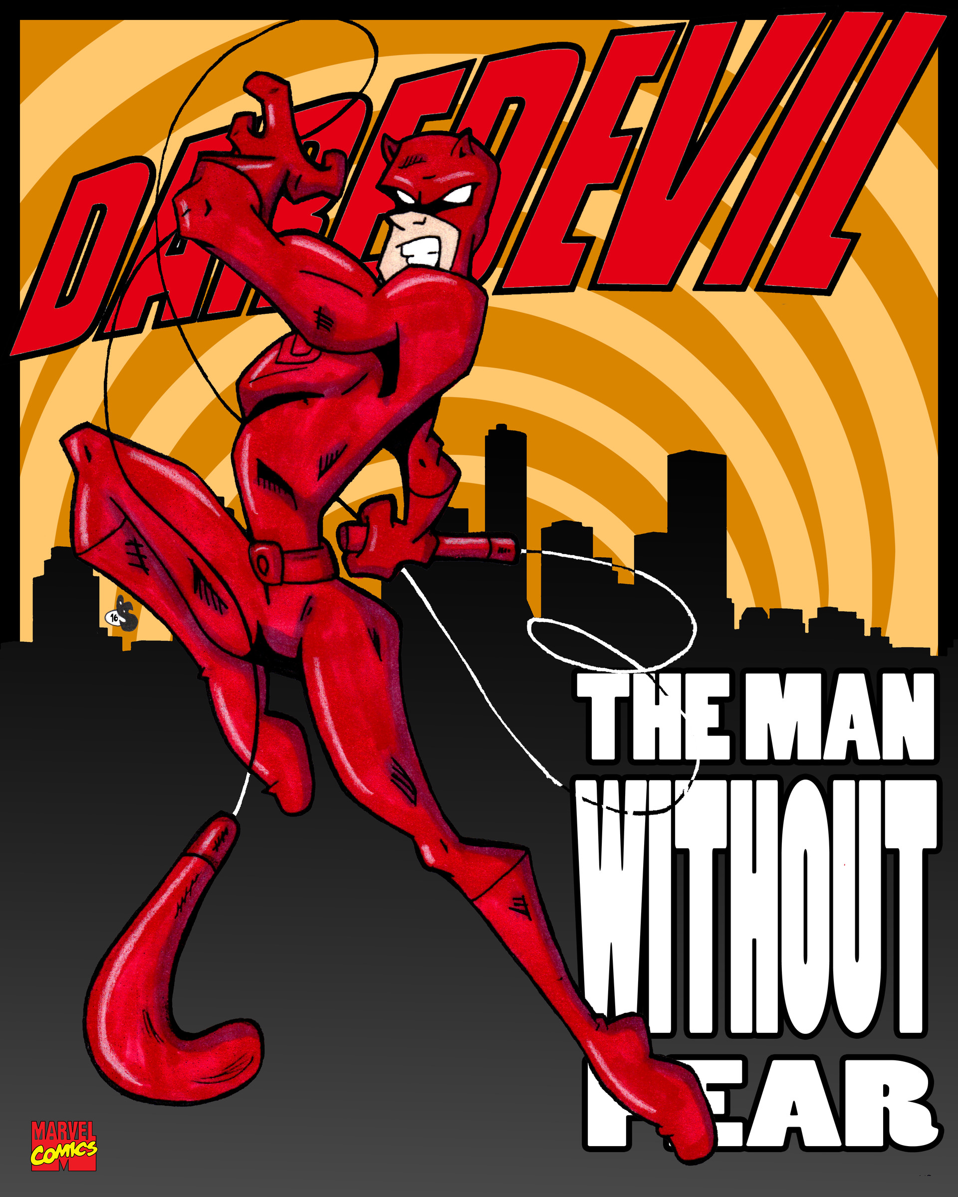 ArtStation - Daredevil "The Man Without Fear" Print