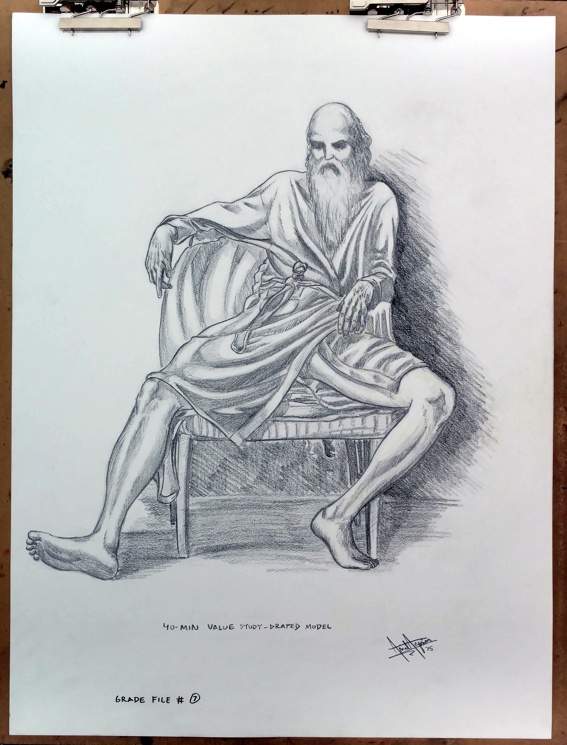 ArtStation - 2015 Figure Drawing - Day 11, Model: Jonathan