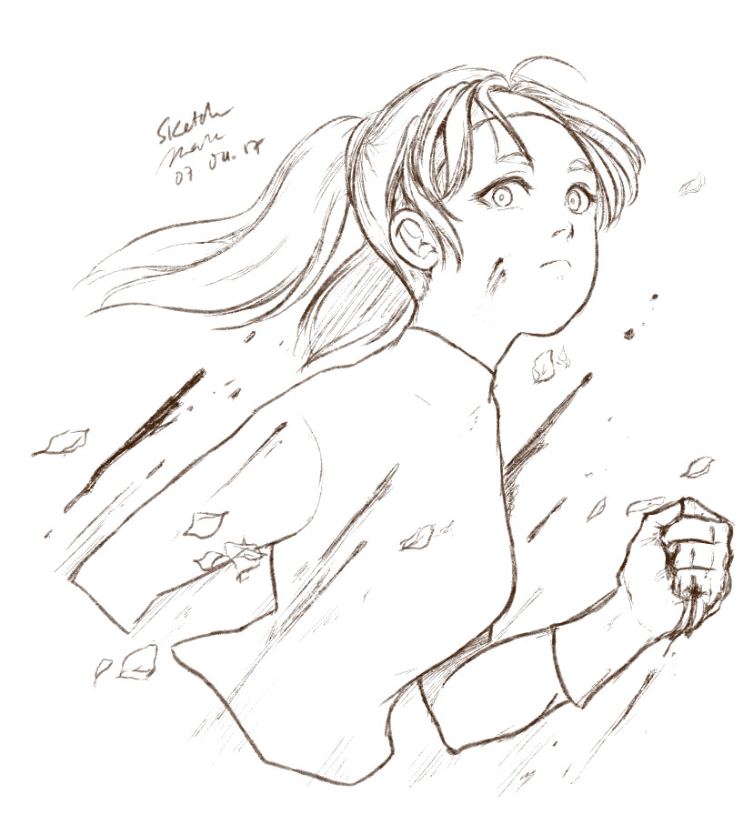 ArtStation - Fighter girl sketch