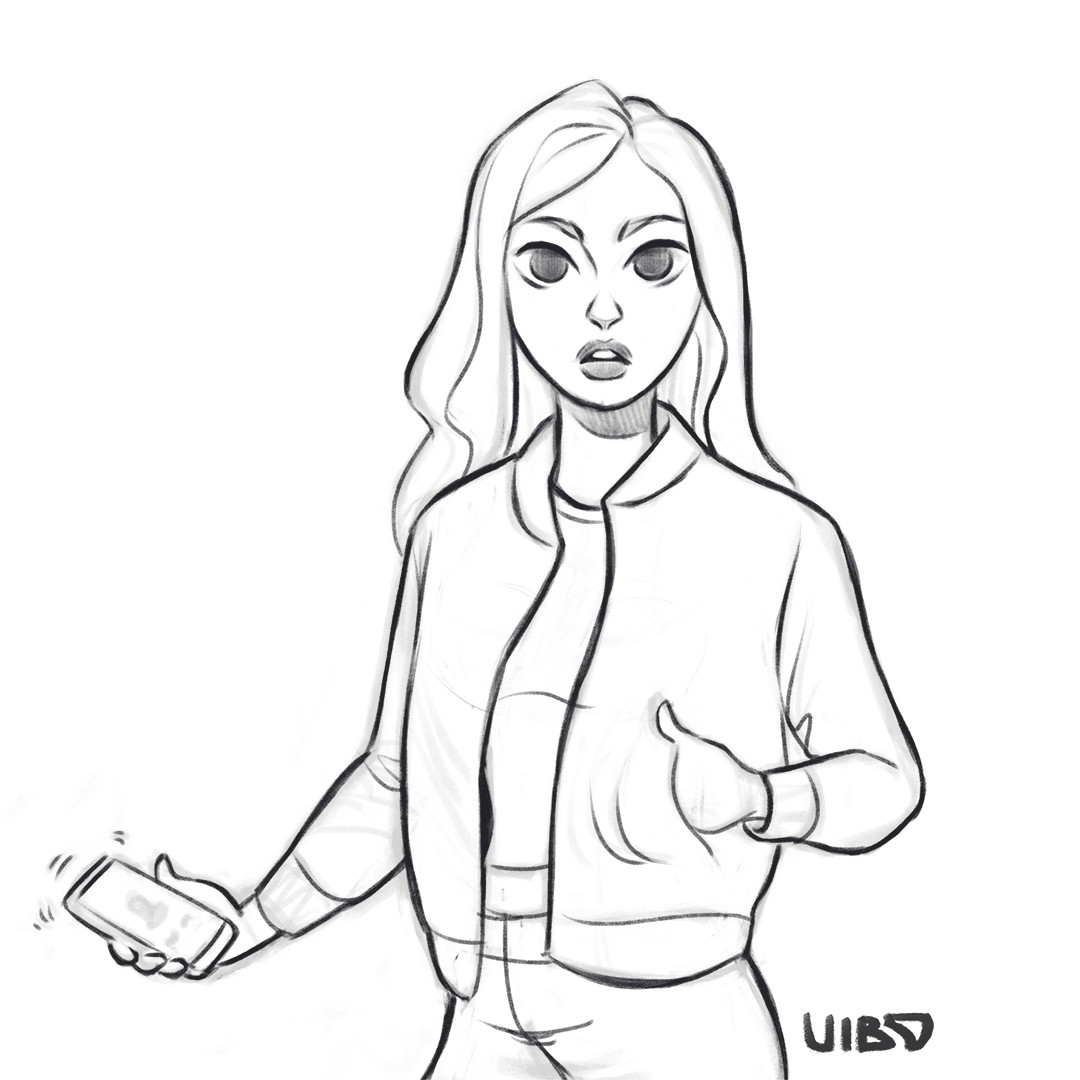 how to draw a girl with a jacket