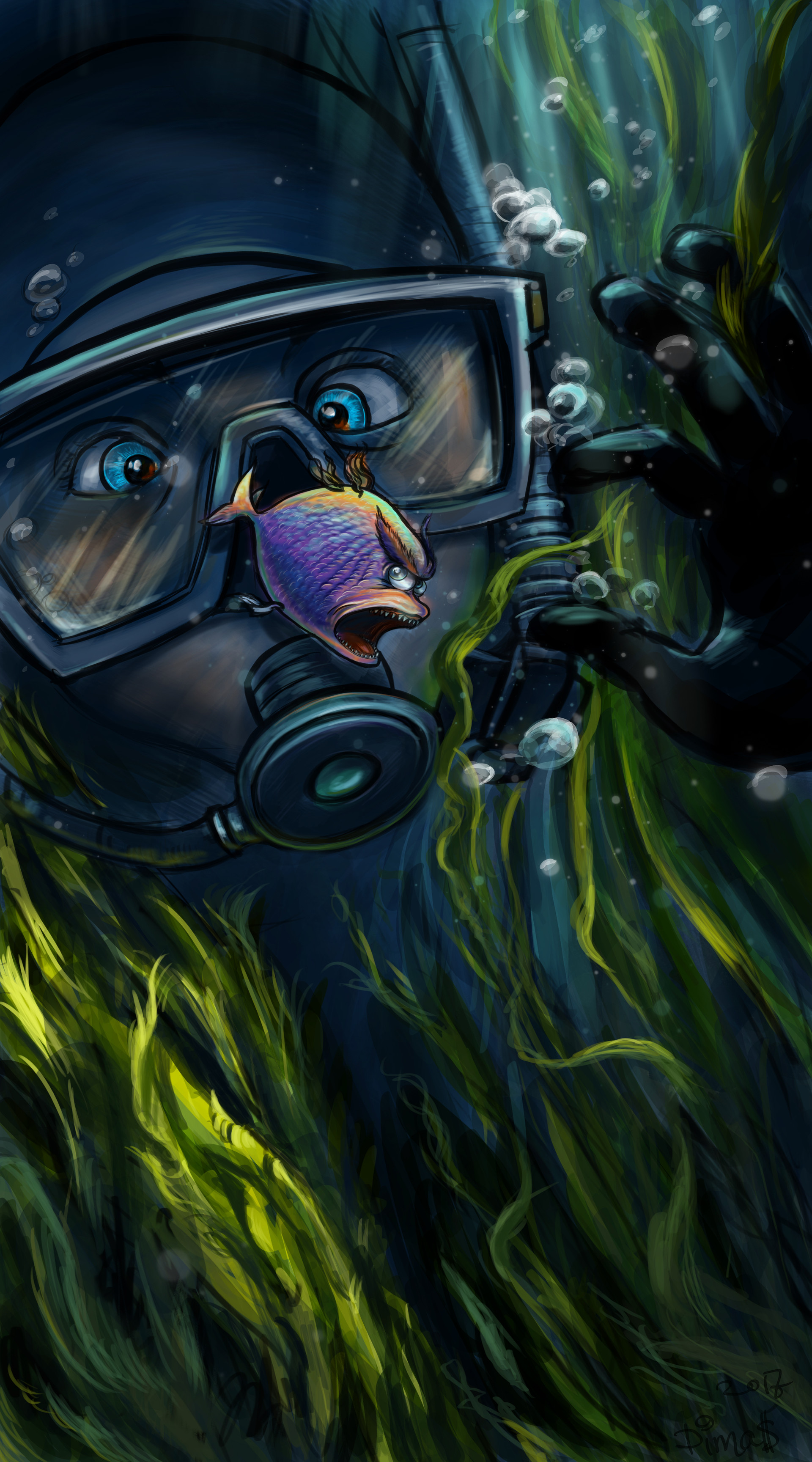 ArtStation - Angry fish