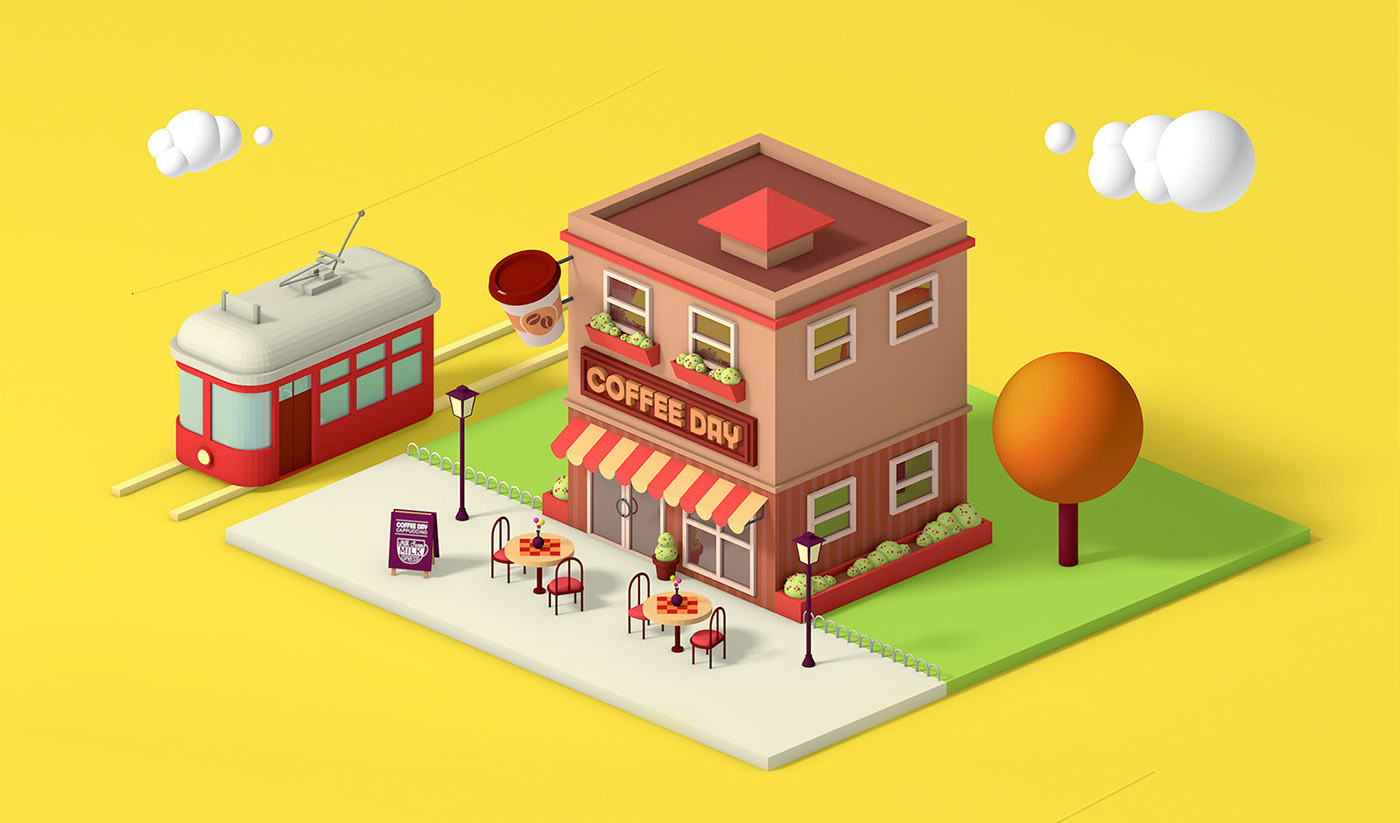 ArtStation - Isometric Coffee