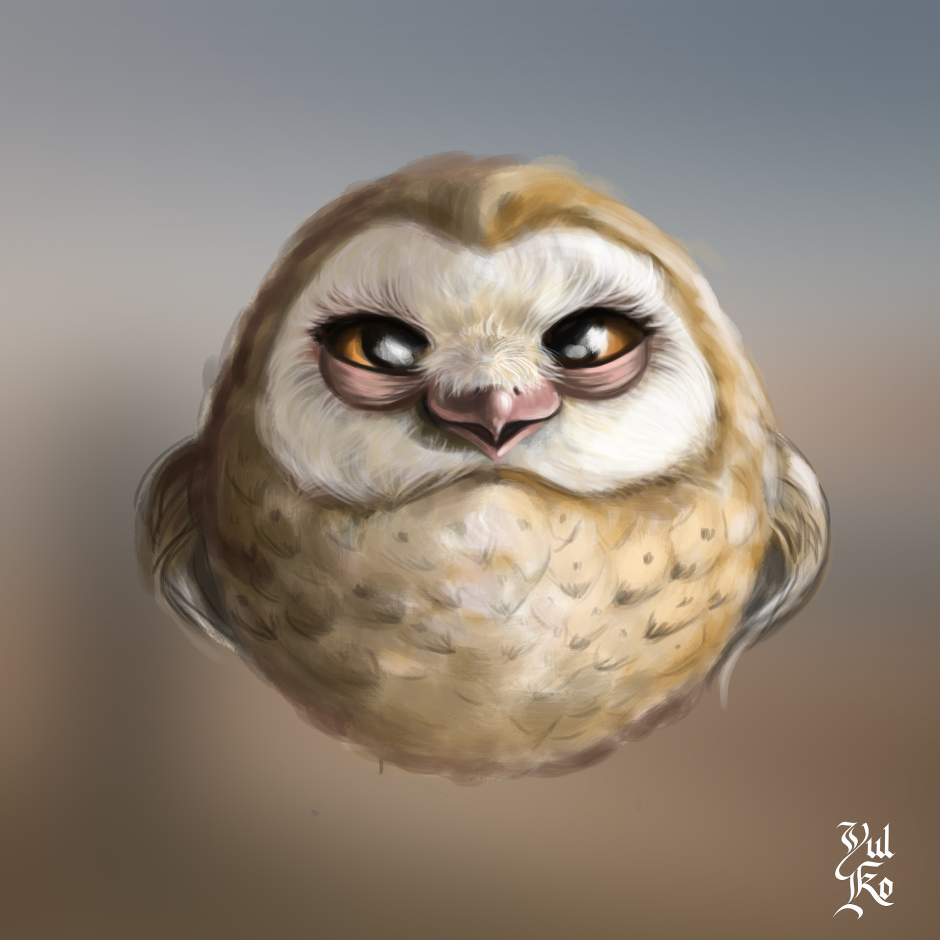 ArtStation - Little stylized owl