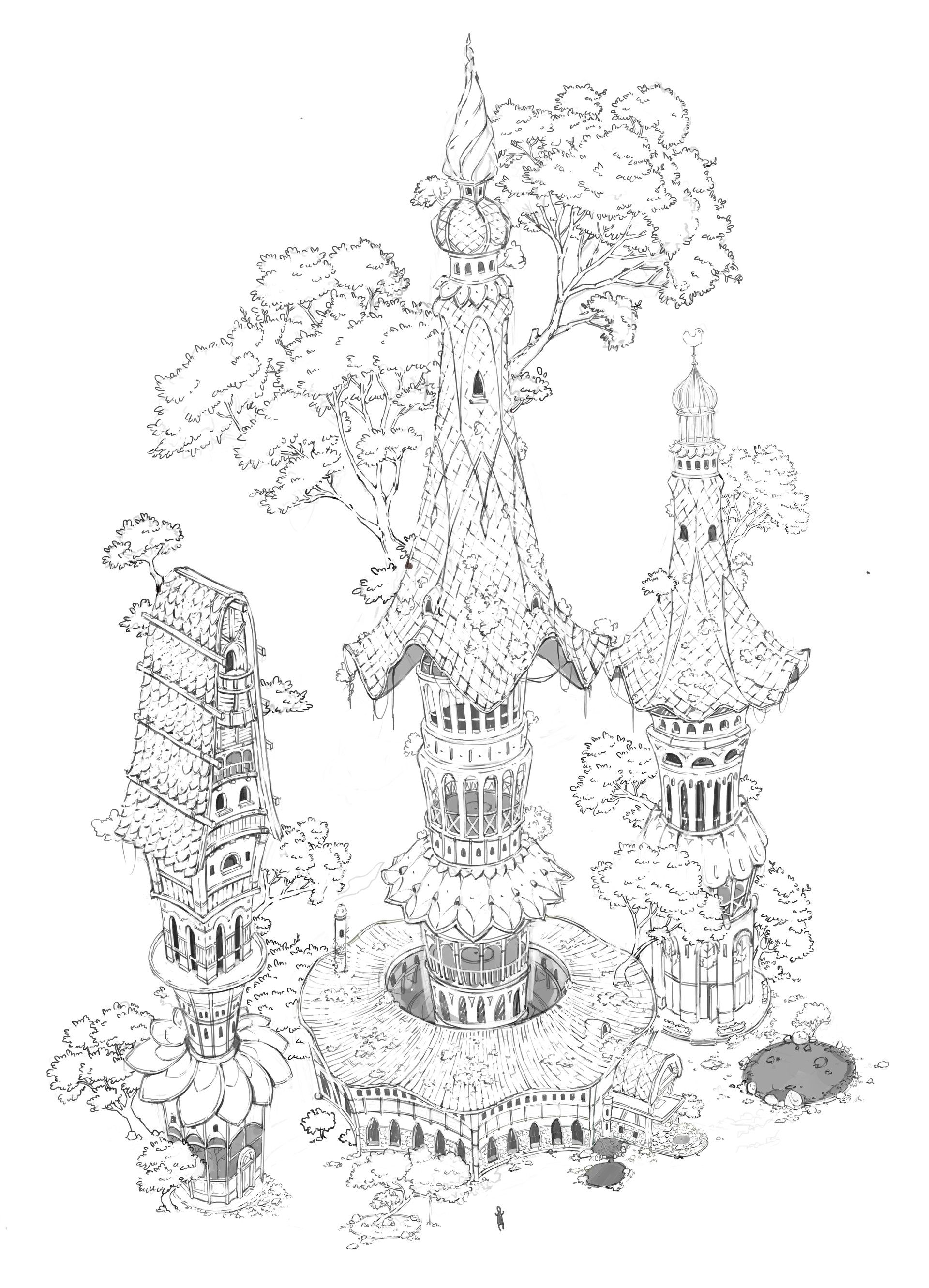 ArtStation - elf house concept