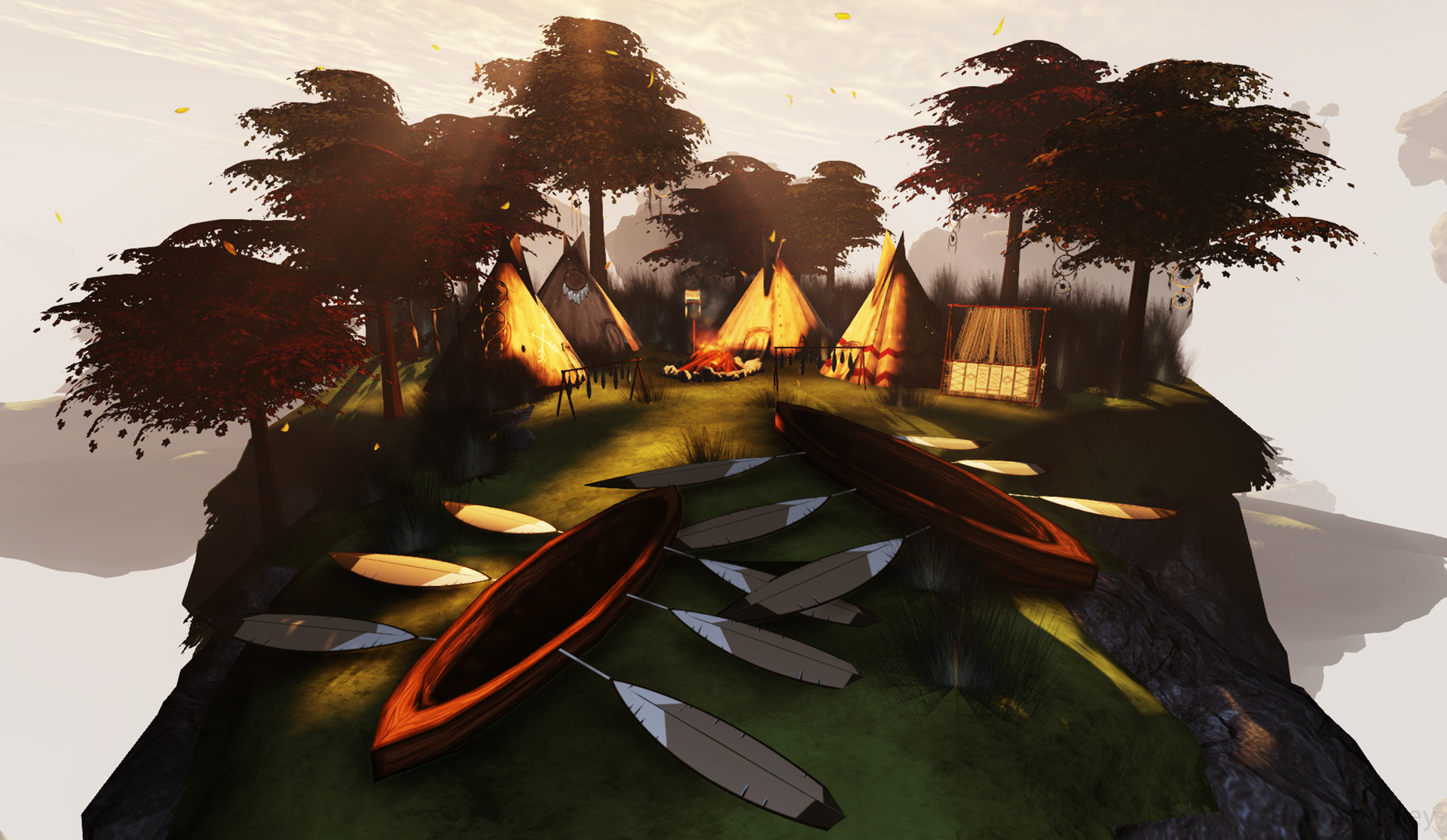 ArtStation - Native American Village