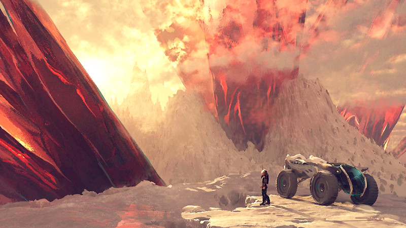 ArtStation - Red Crystal Planet