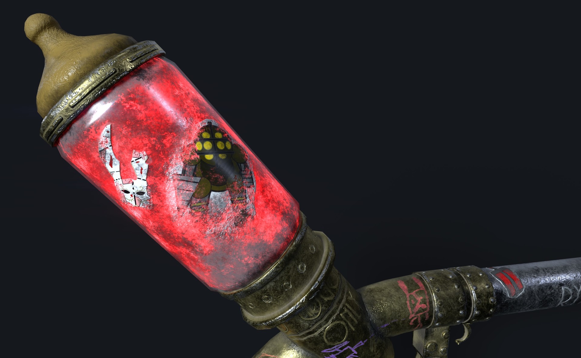 Stephen Witt Portfolio - Little Sister ADAM Syringe - BioShock Fan Art