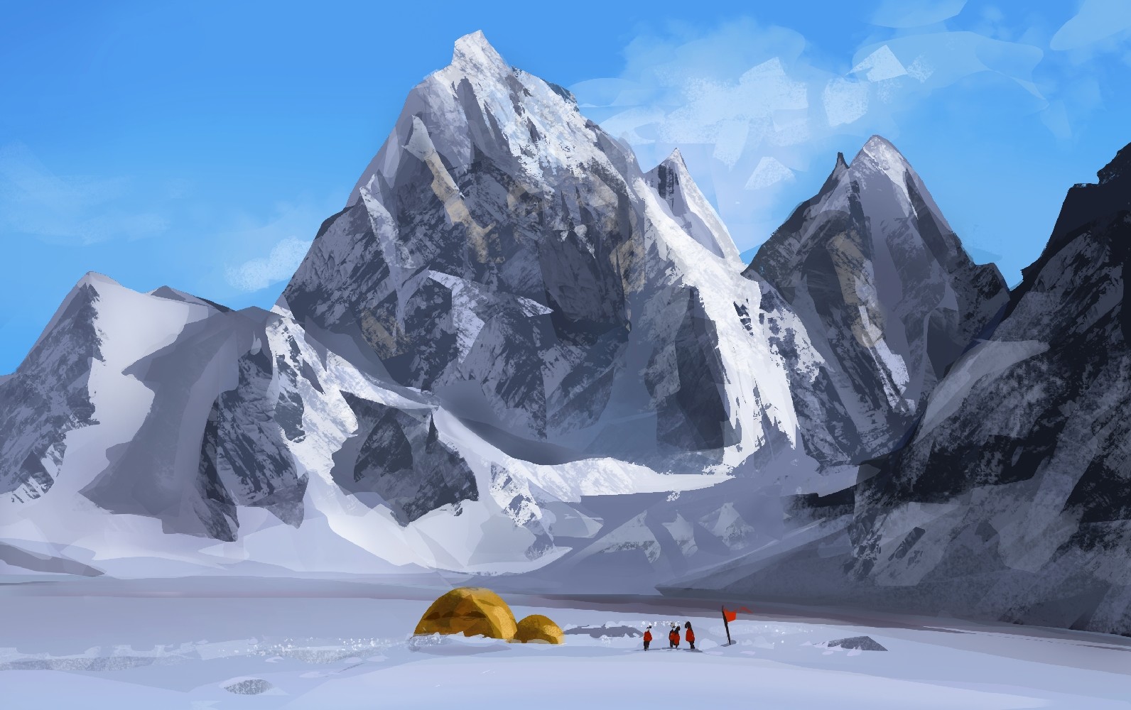 ArtStation - mountains practice from photo