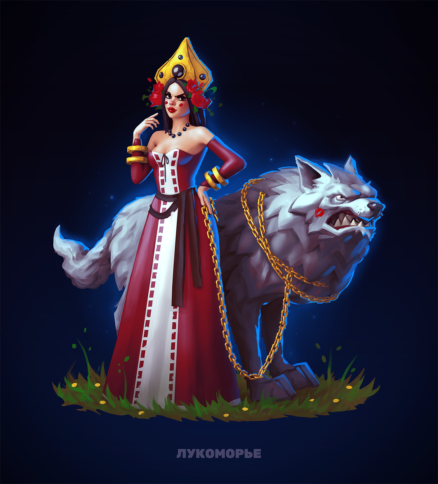 ArtStation - Princess and wolf