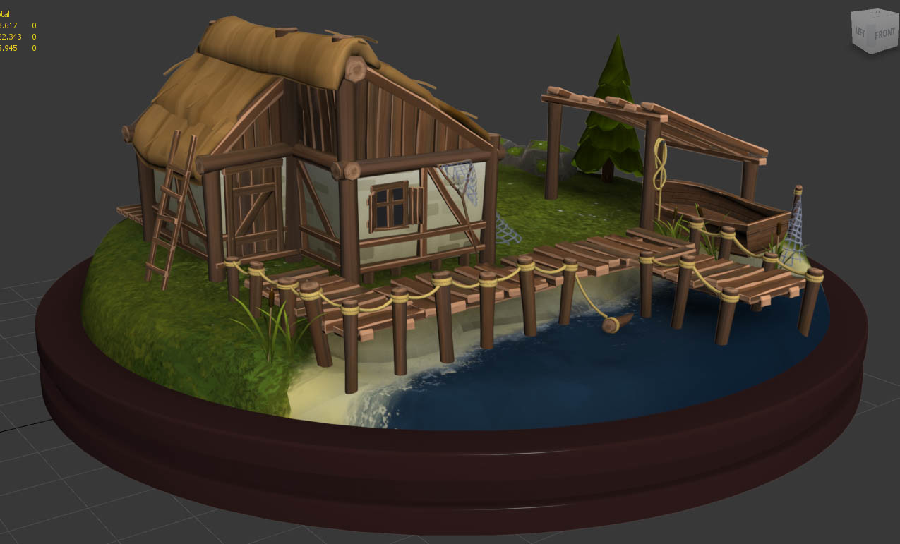 ArtStation - Fishing Hut (Work in Progress)