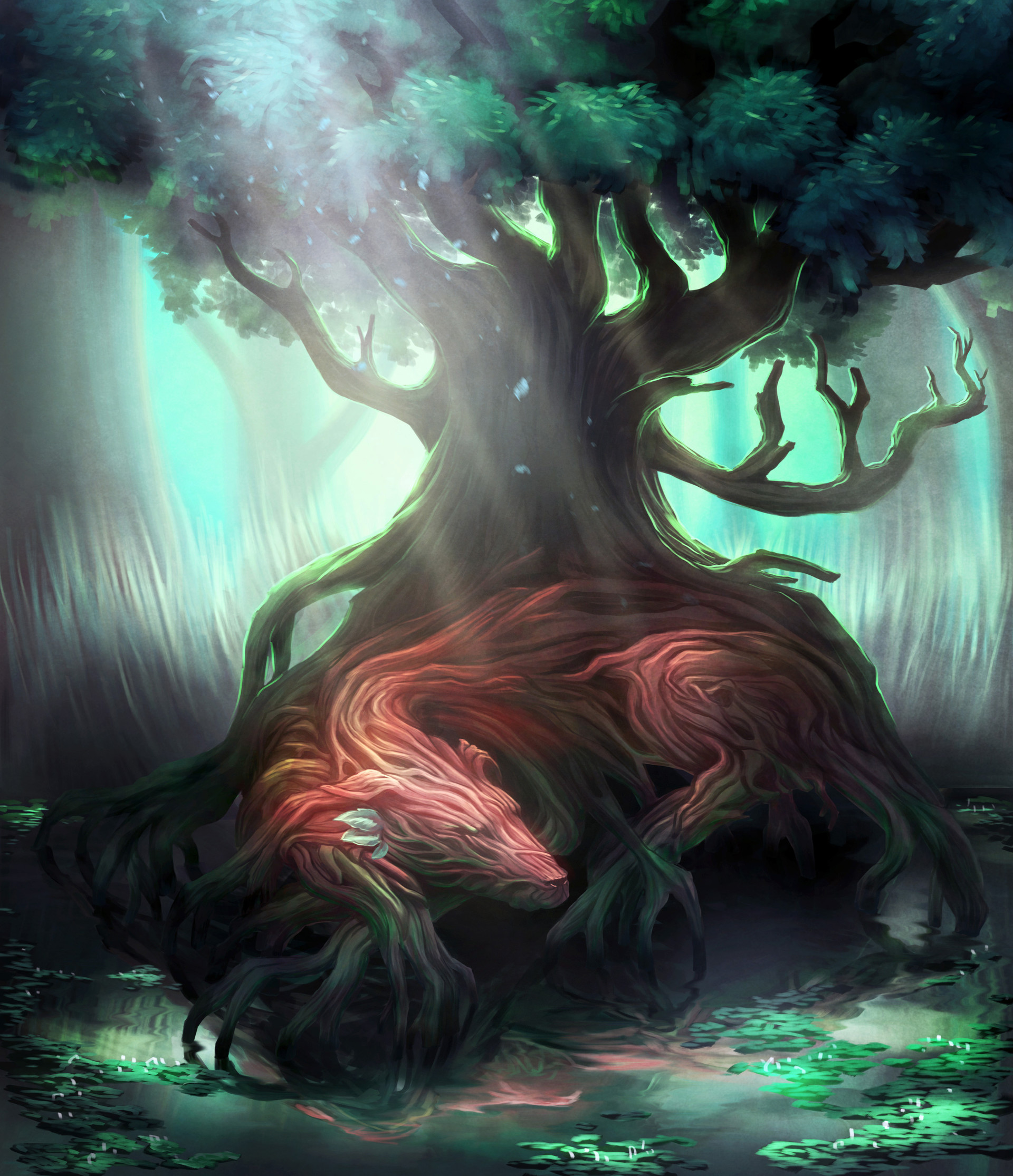 ArtStation - Sleeping mythological creature - personal project