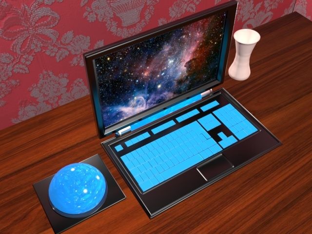 ArtStation - hci laptop with wireless spherical mouse