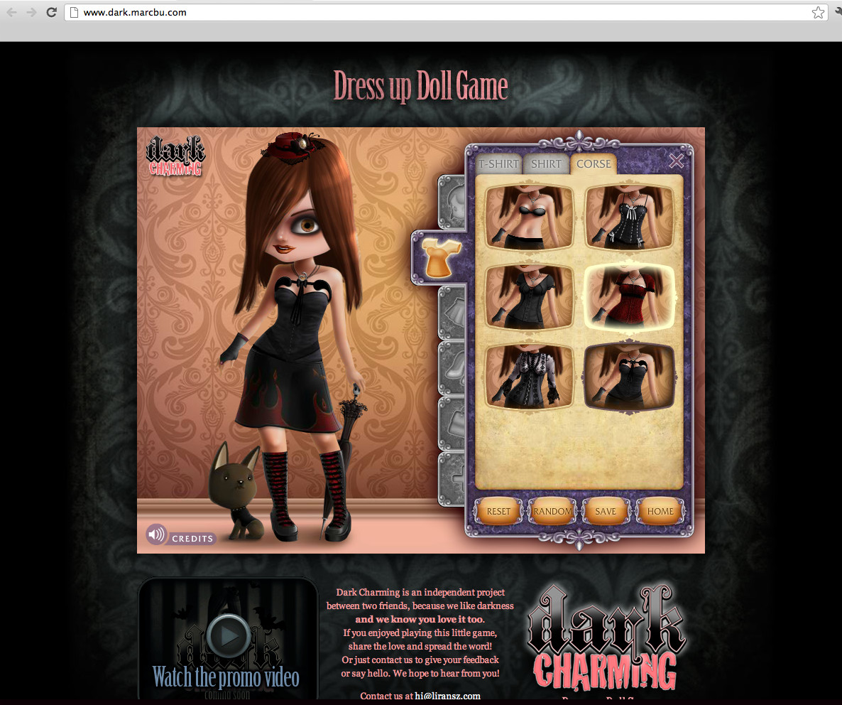 ArtStation - Dark Charming DressUp Doll Game