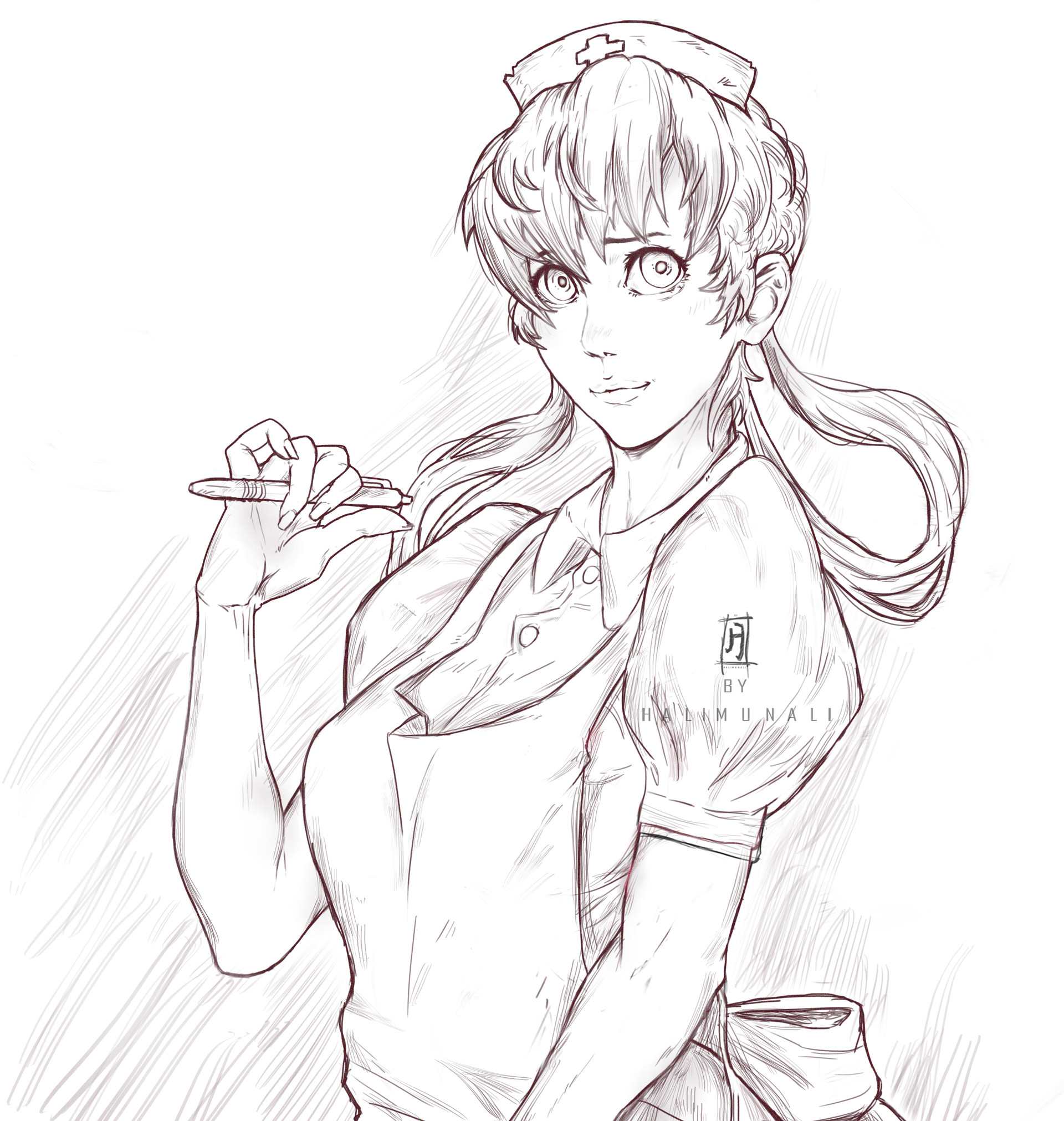 how to draw nurse joy