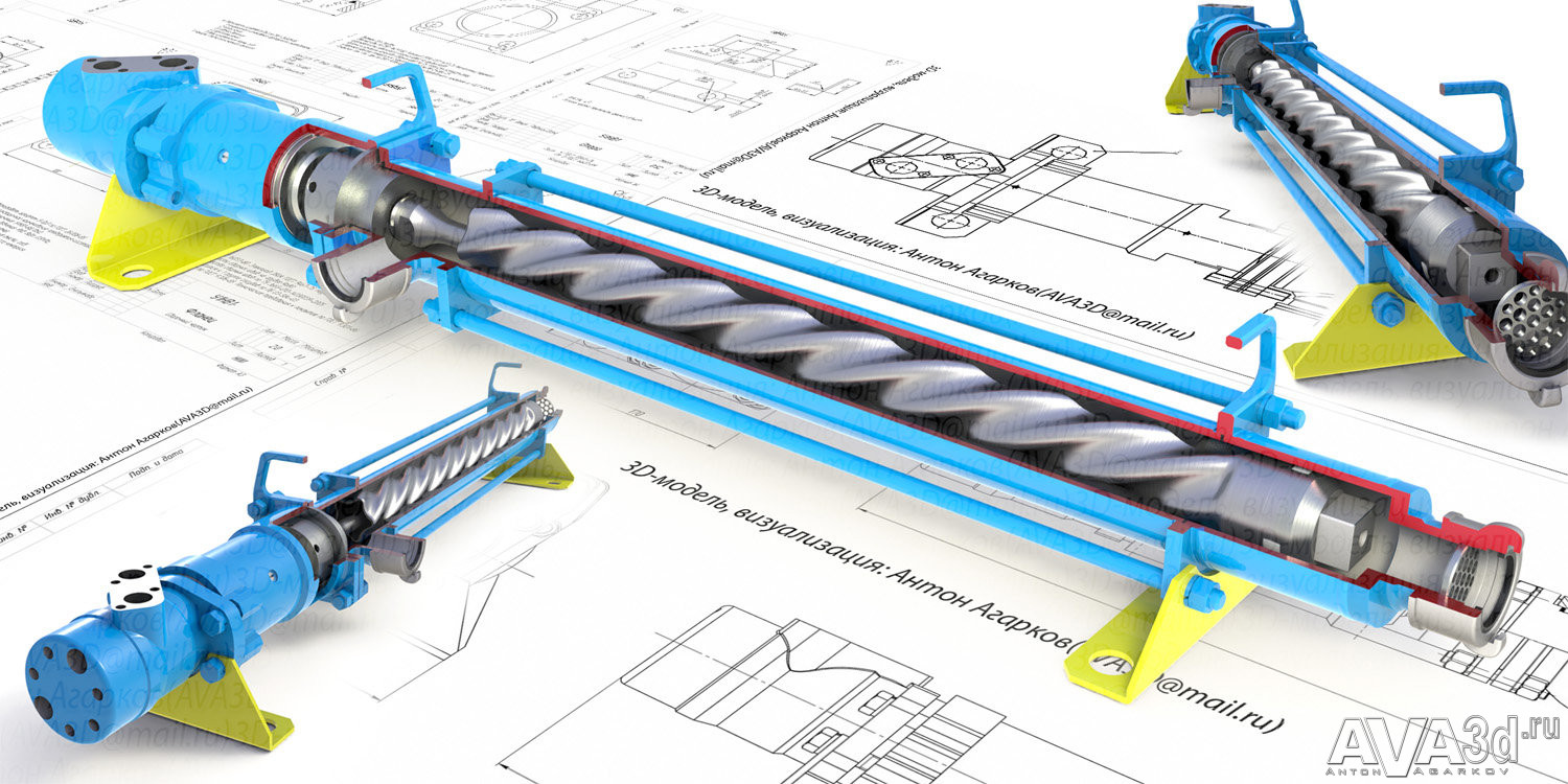 progressive cavity pump animation