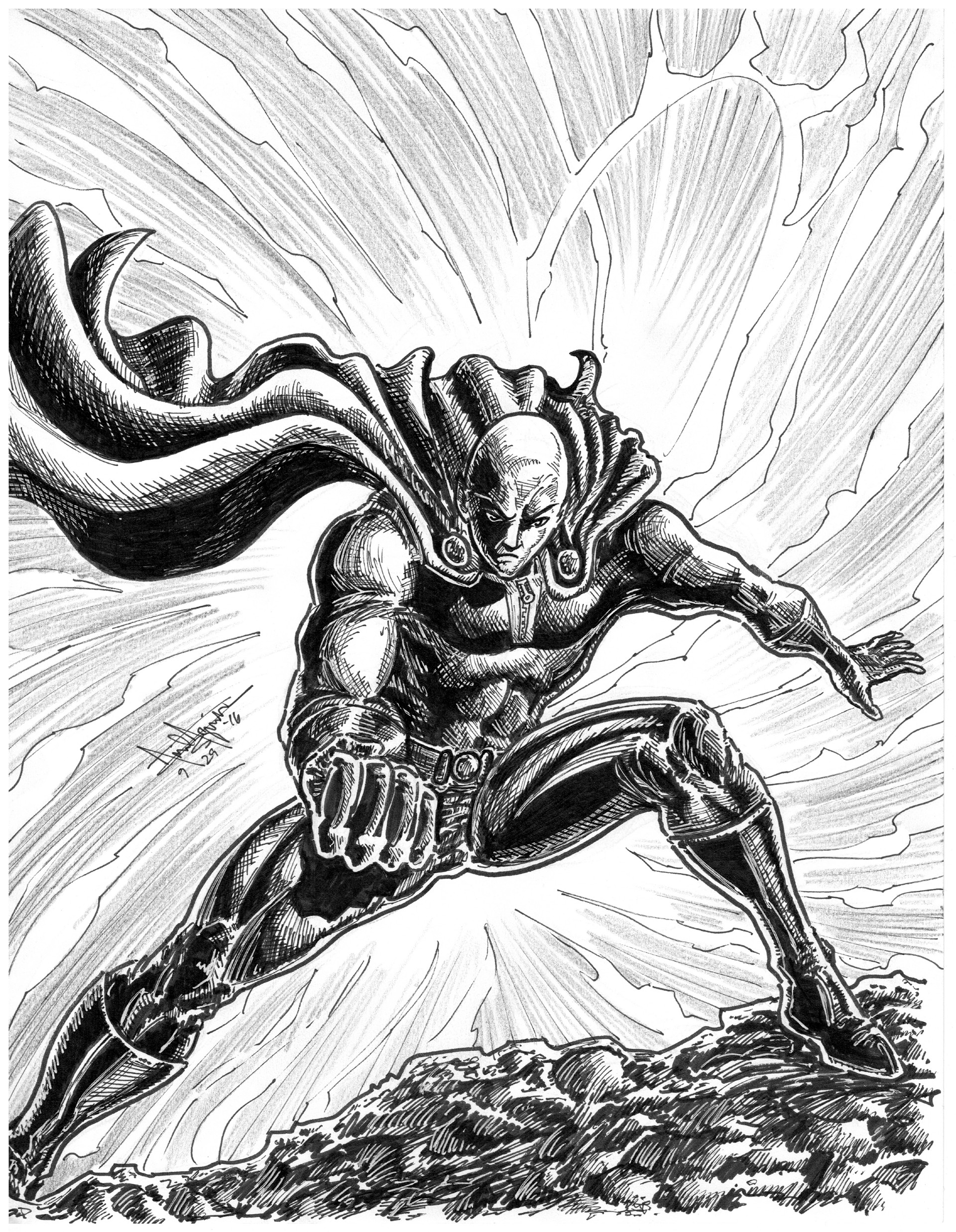 ArtStation - 2016 - One Punch Man pinup