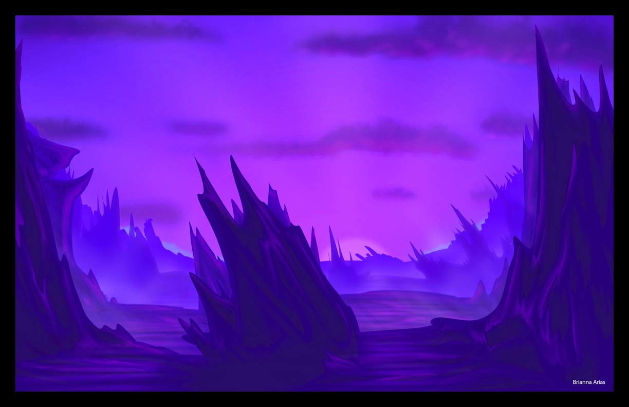 ArtStation - Purple Environment Speed Painting