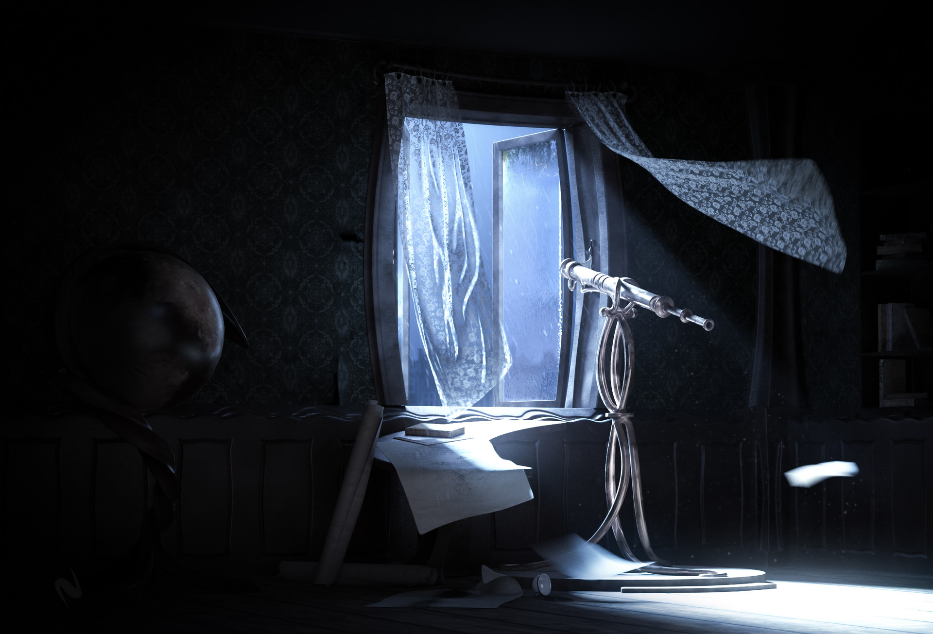 ArtStation - Art for The Diary of Arthur Gilman game