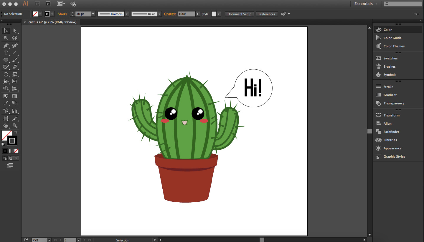 cactus in illustrator