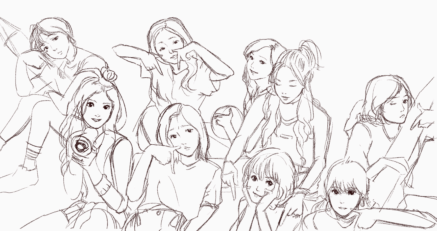 twice kpop coloring pages