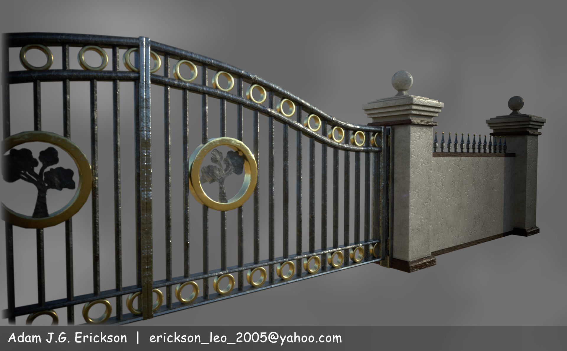 Adam J.G. Erickson - Wrought Iron Gate