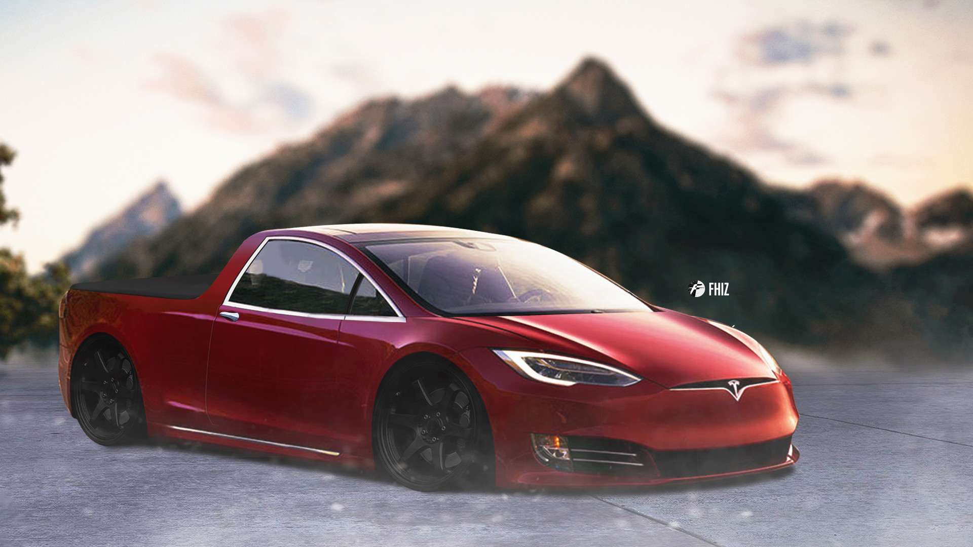 ArtStation - Tesla Ute (Model S)