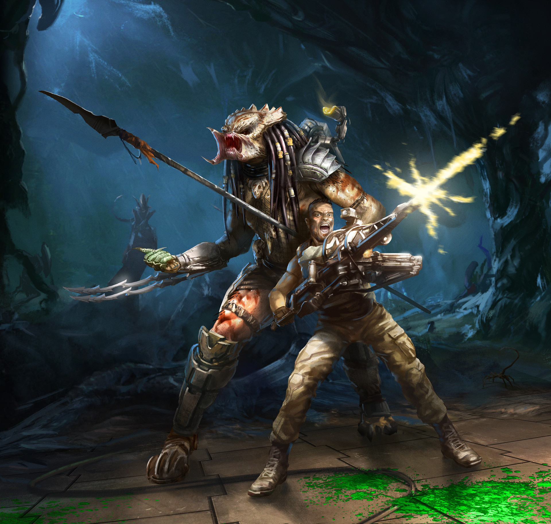 ArtStation - AVP III - board game cover