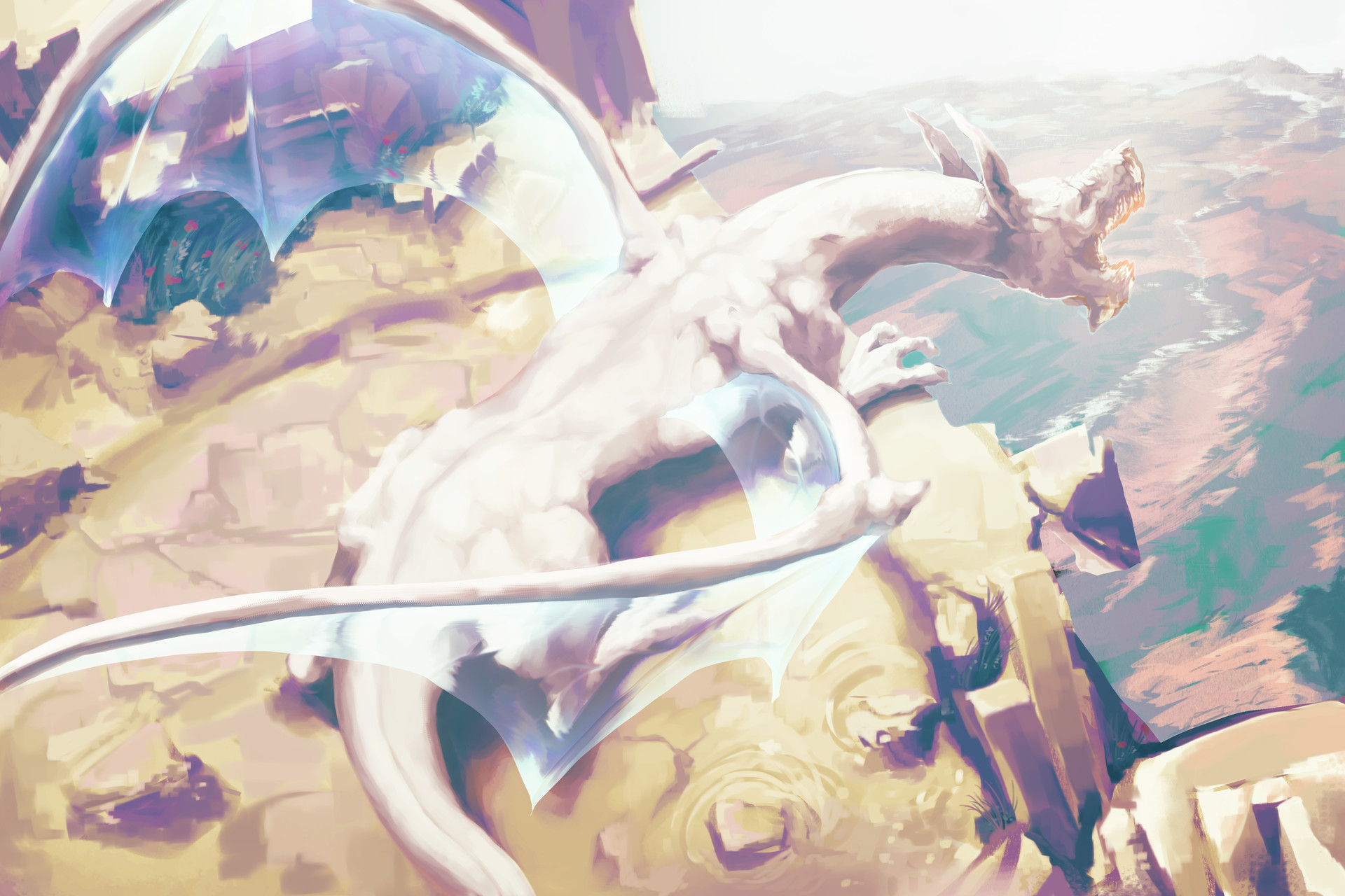 ArtStation - Marble dragon