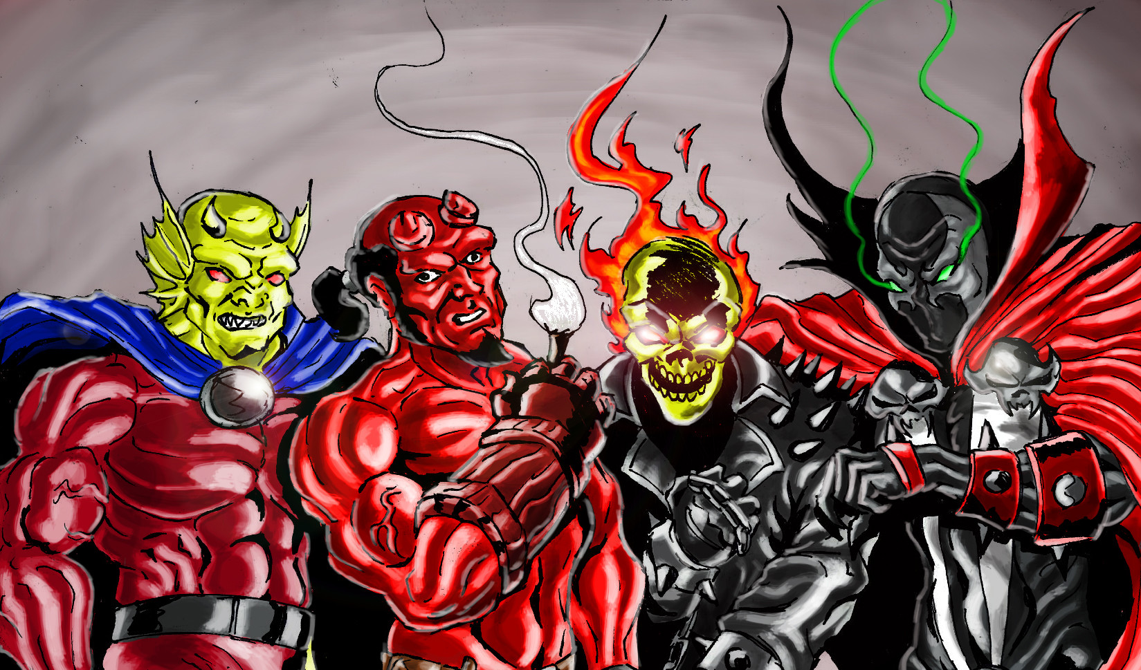 Ghost Rider Vs Hellboy