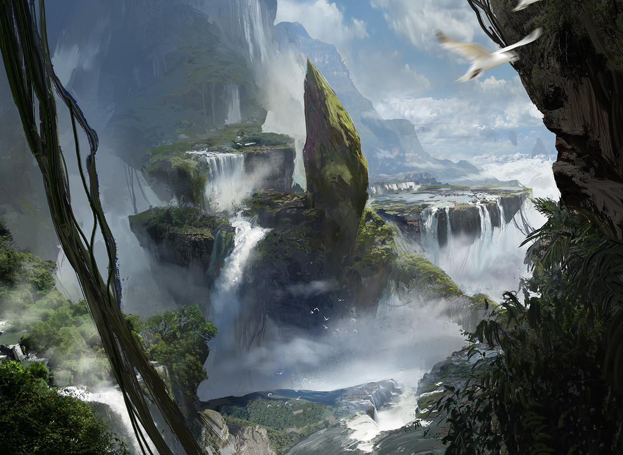 Lumbering Falls by Titus Lunter : r/ImaginaryIslands
