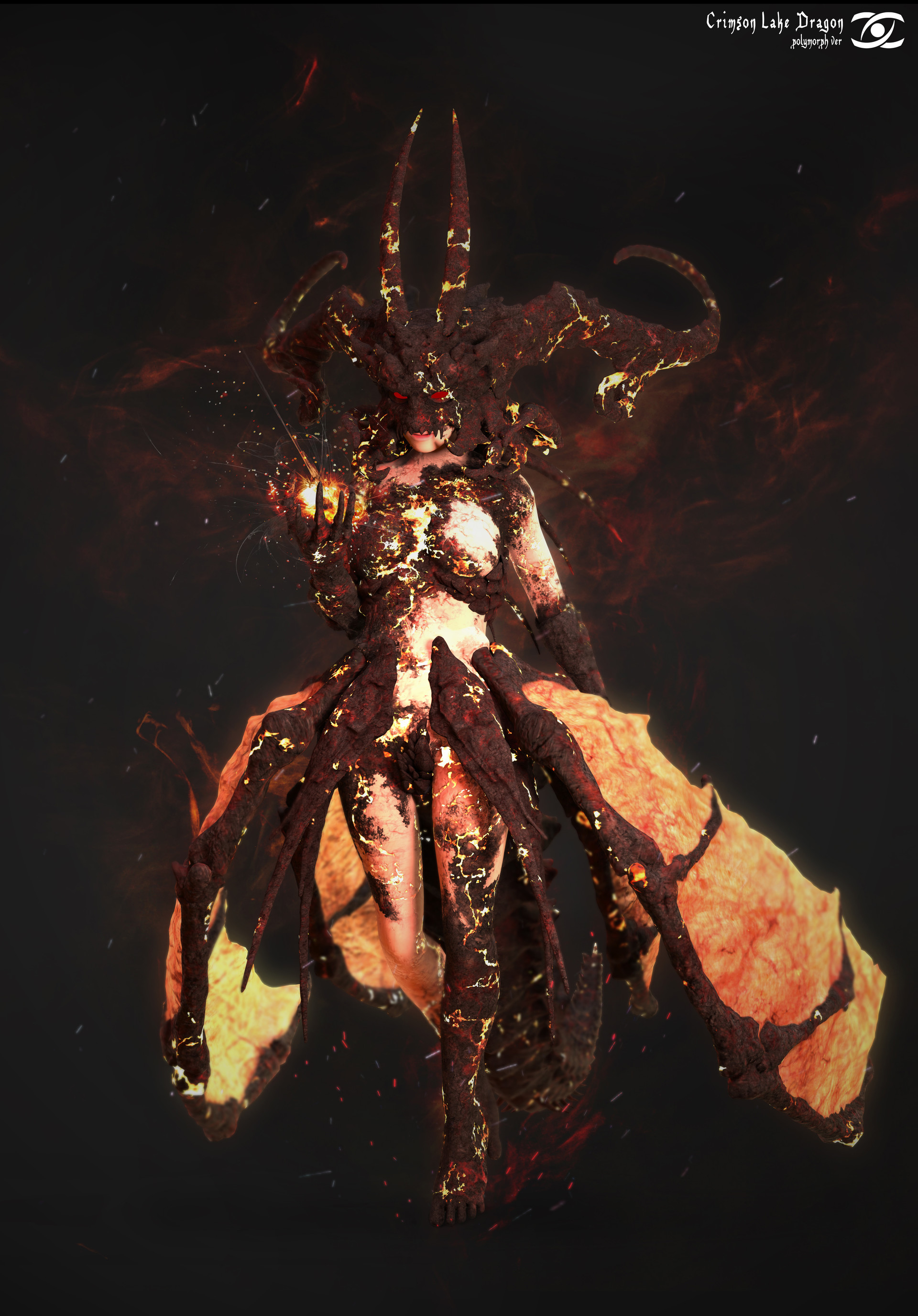 ArtStation - Crimson lake dragon polymorph