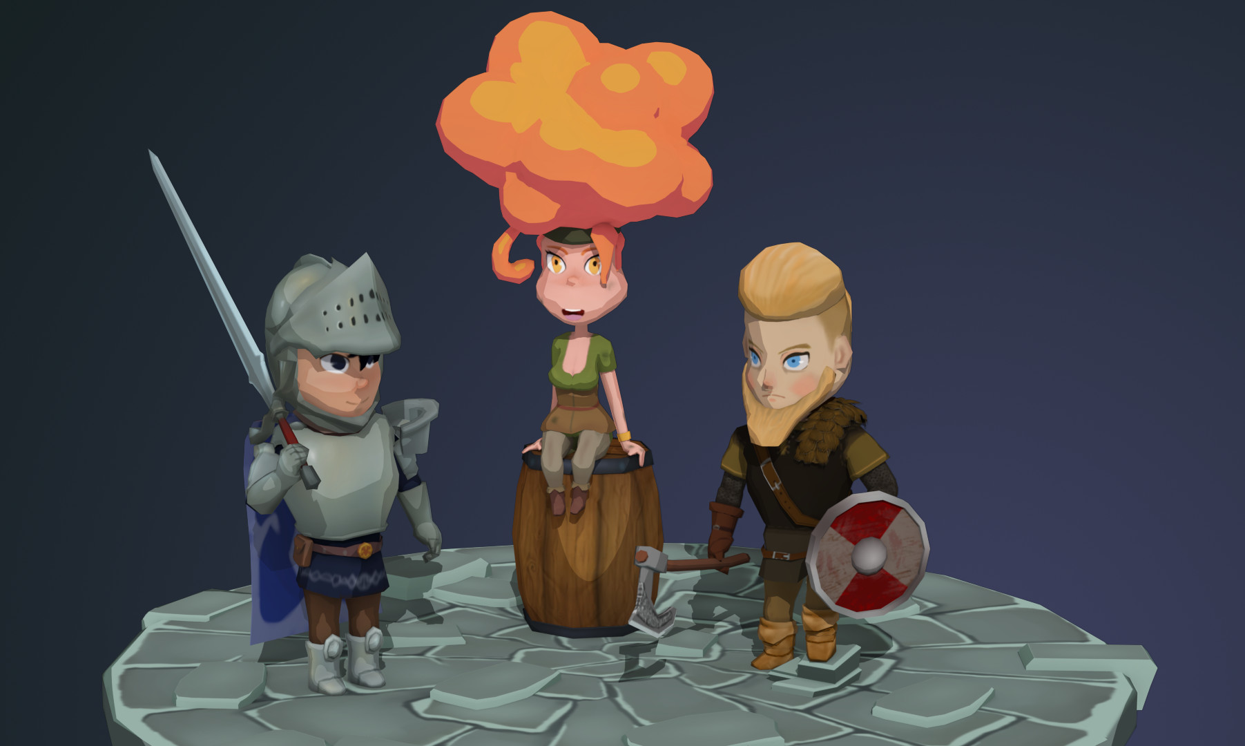 ArtStation - Knight, Pyro, Warrior videogame characters