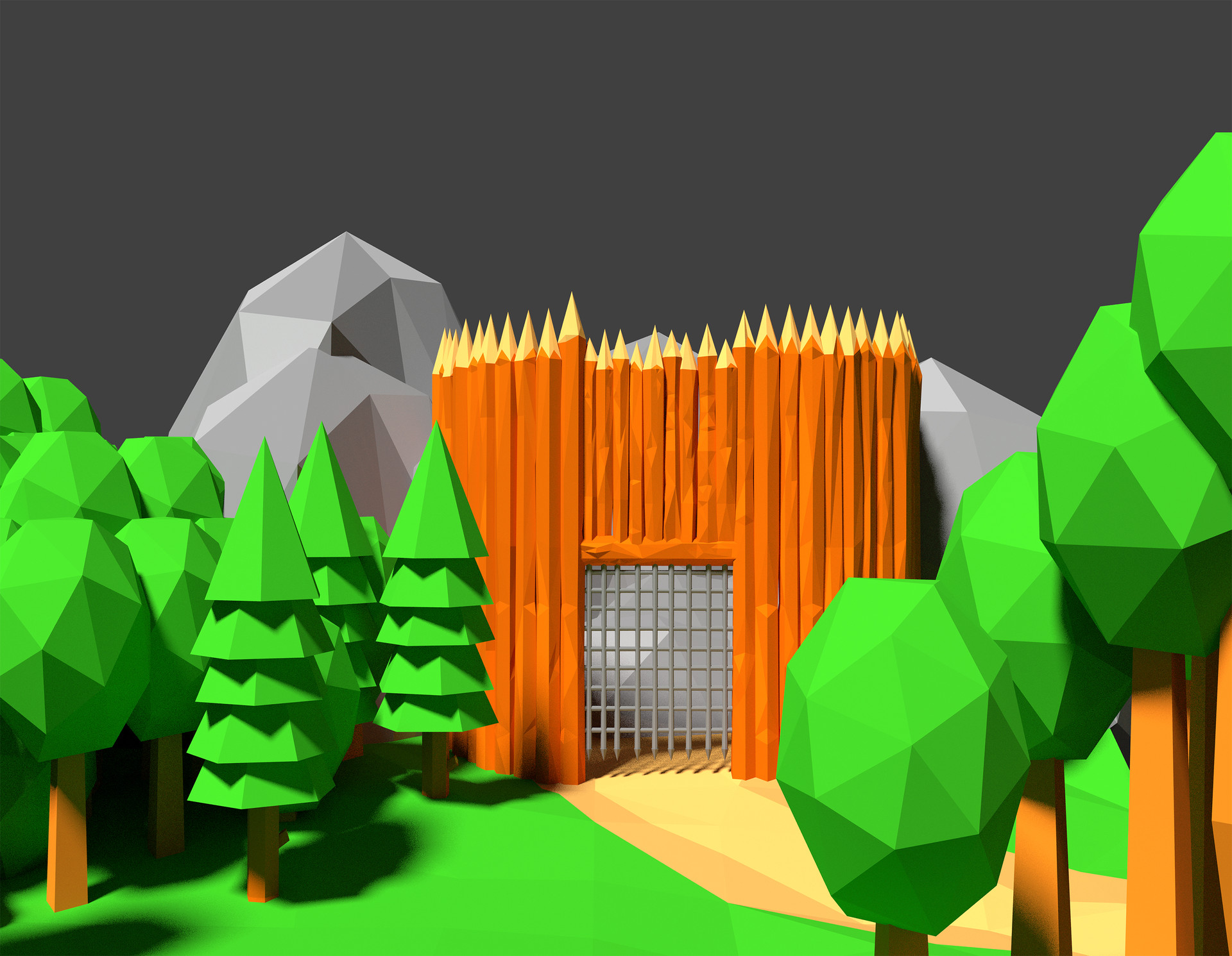 ArtStation - Low Poly Bandit Camp