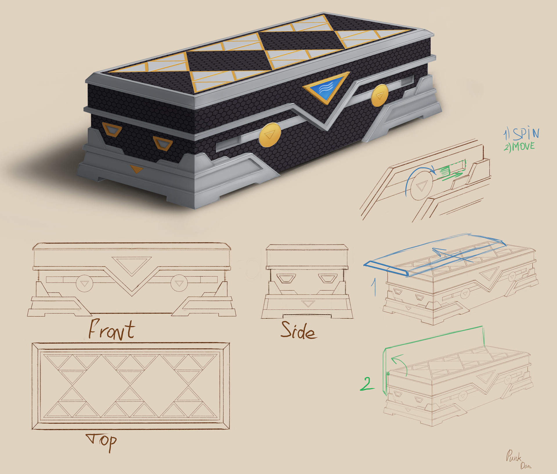 ArtStation - Sci-Fi chest consept