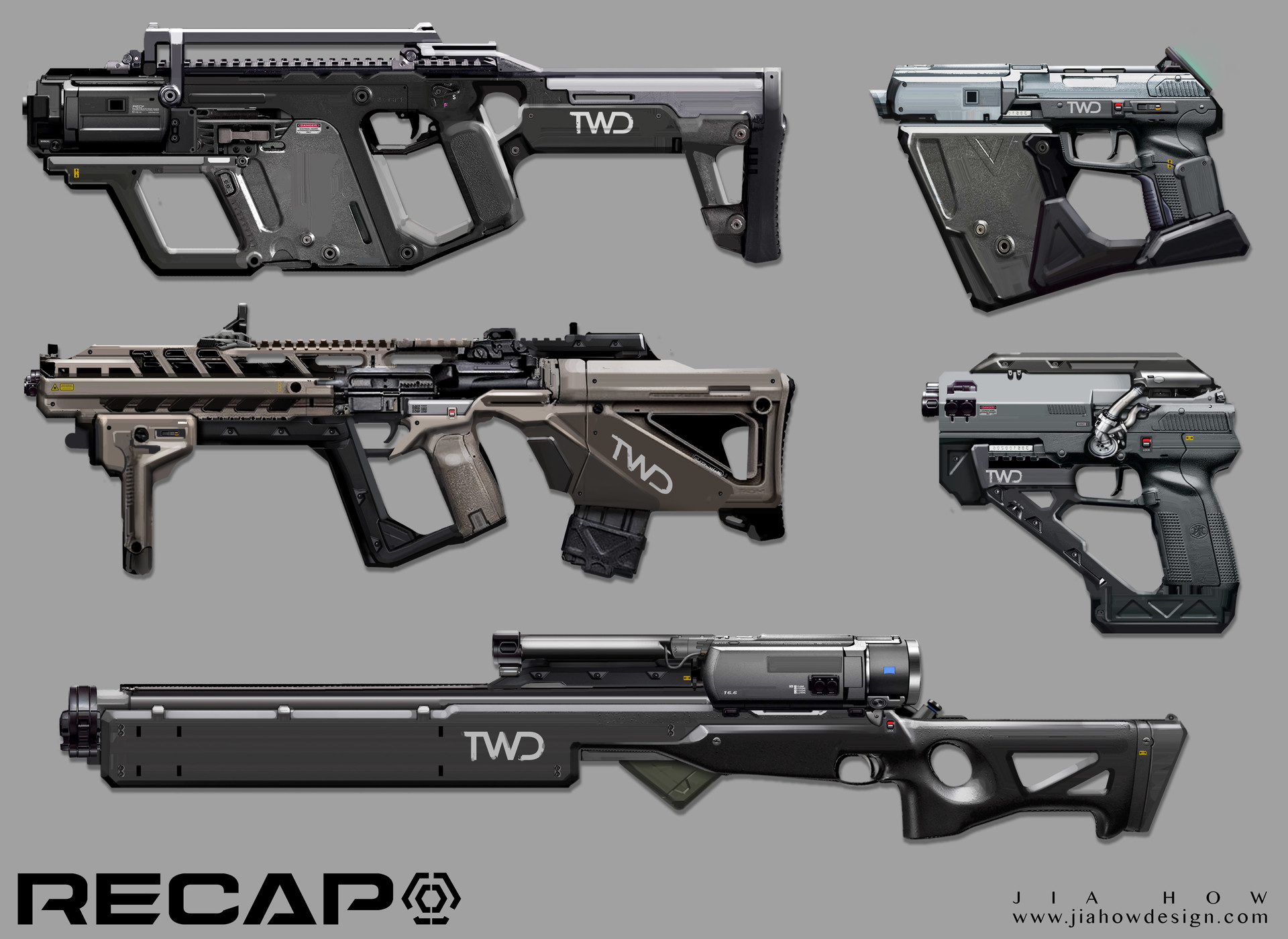 Jia How Lee - RECAP_Submachine gun Concept