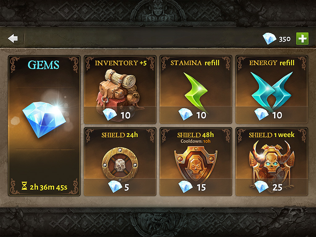 Mathieu Pascal - Dungeon Hunter 5 menus & UI assets