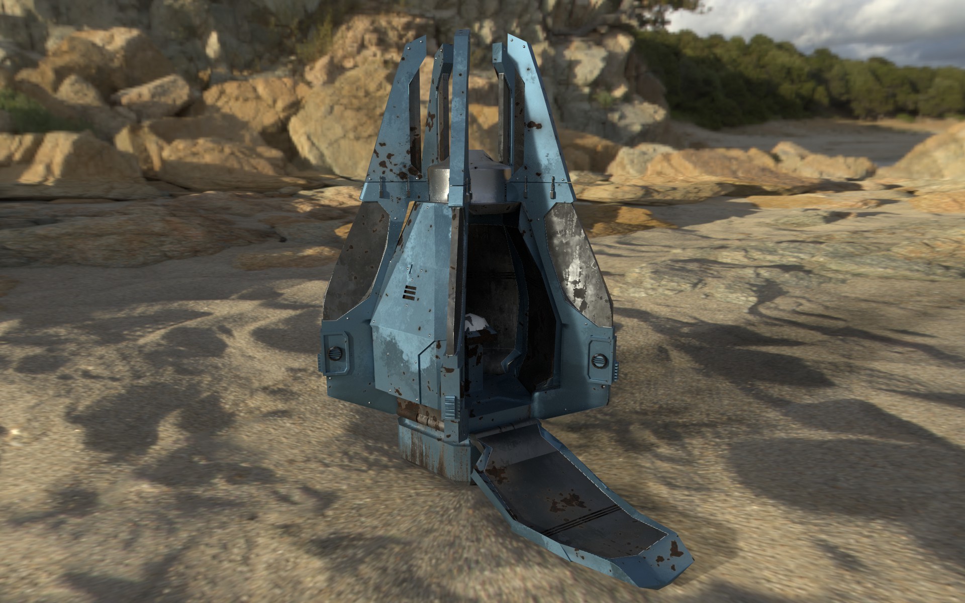 ArtStation - Abandoned Drop Pod