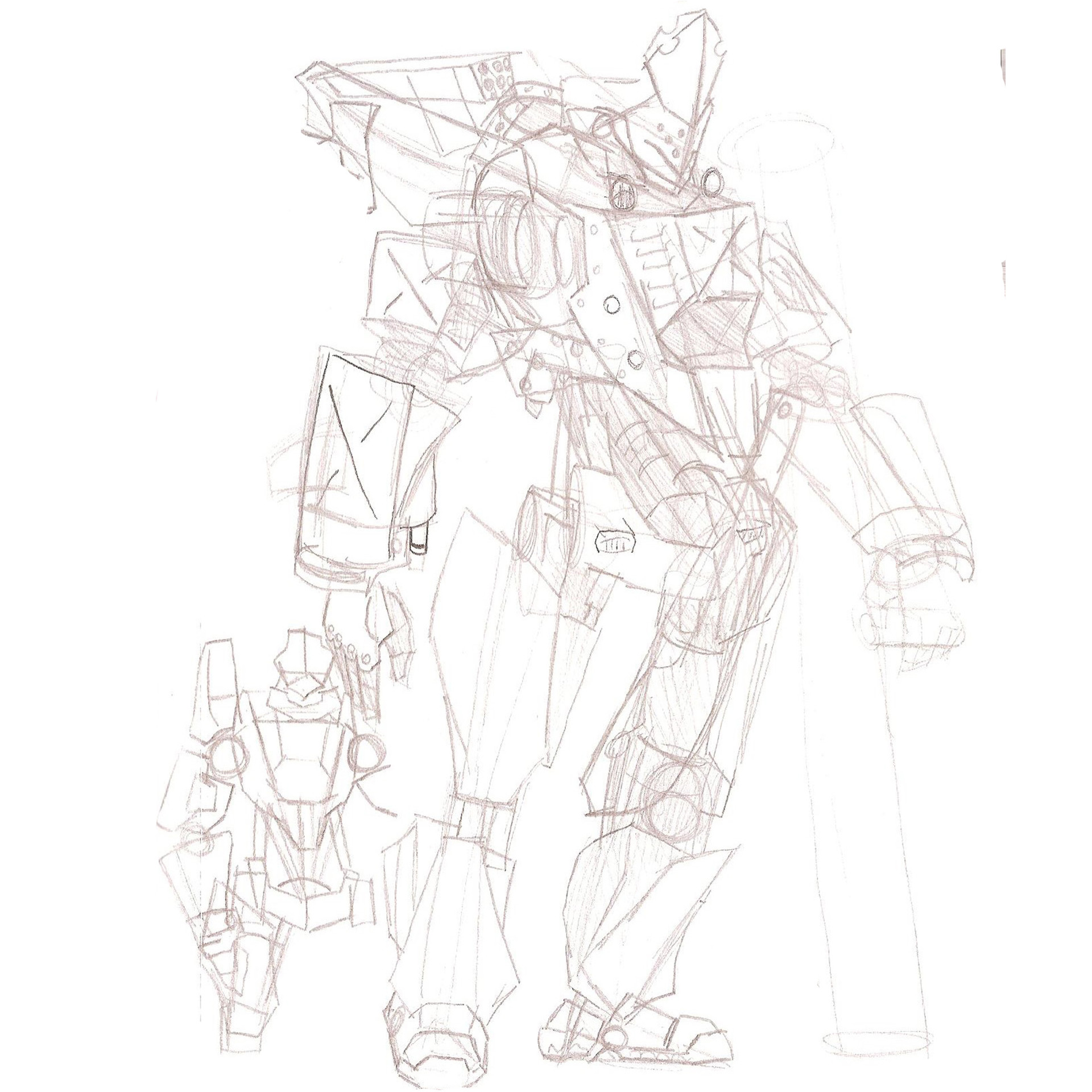 ArtStation - Combat Mech sketch