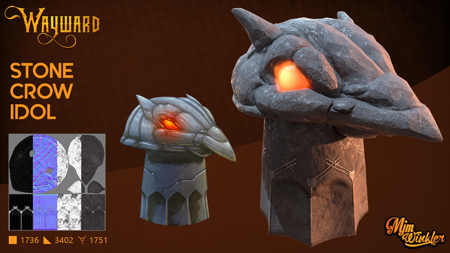 ArtStation - Wayward - Stone Crow Idol