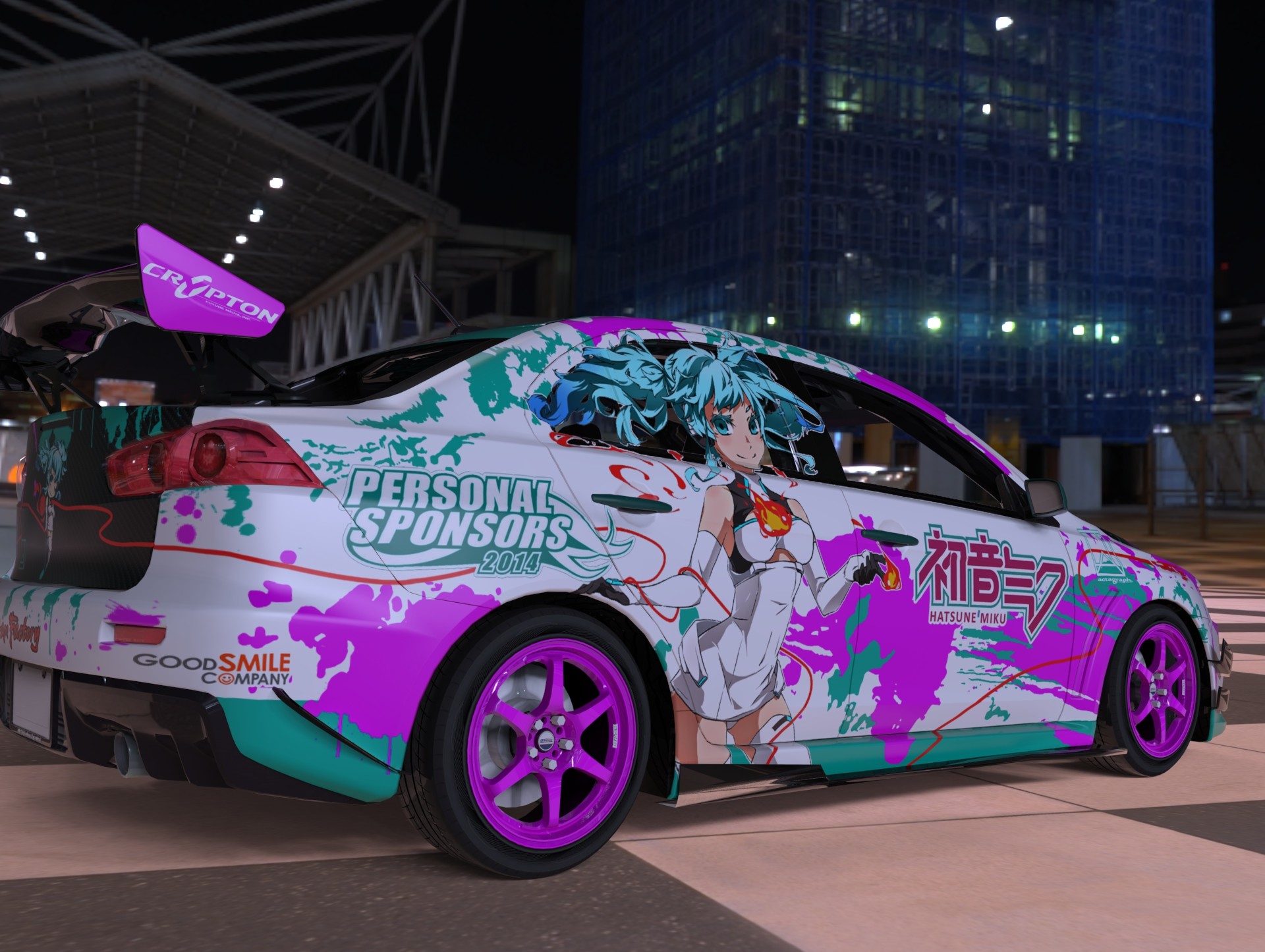 ArtStation - Mitsubishi Evolution X Miku Racing 2015