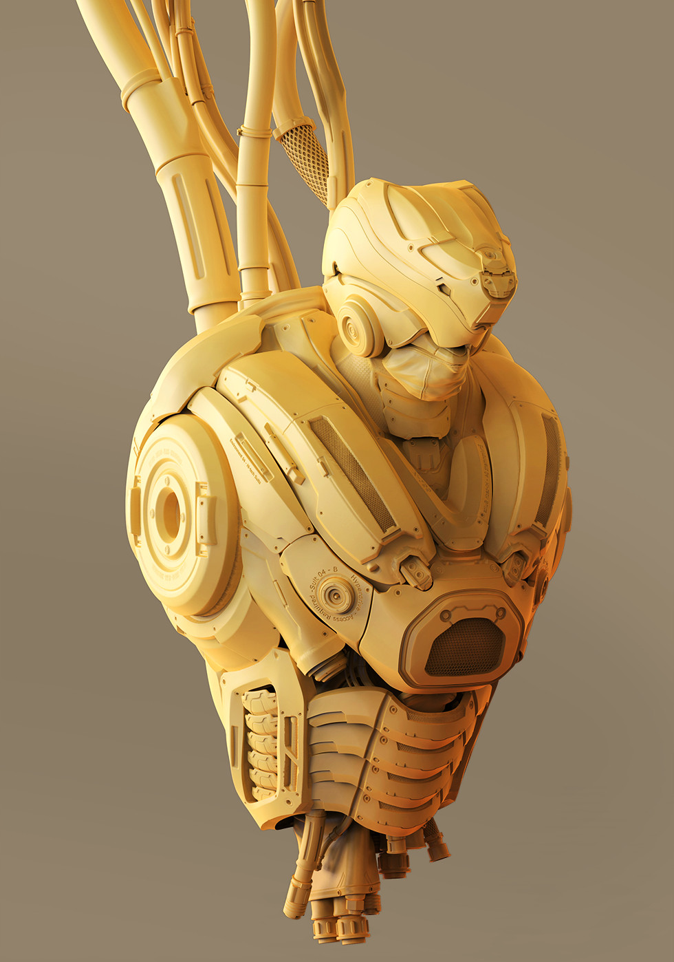 ArtStation - Mecha bust Sculpt