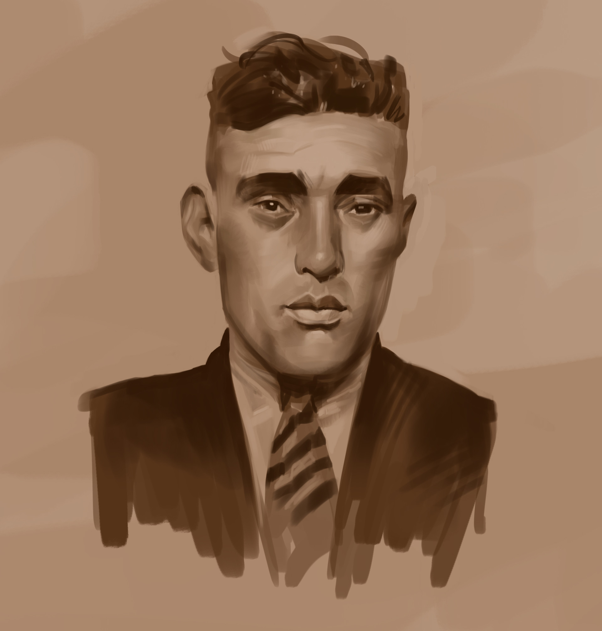 ArtStation - Sepia Face Study