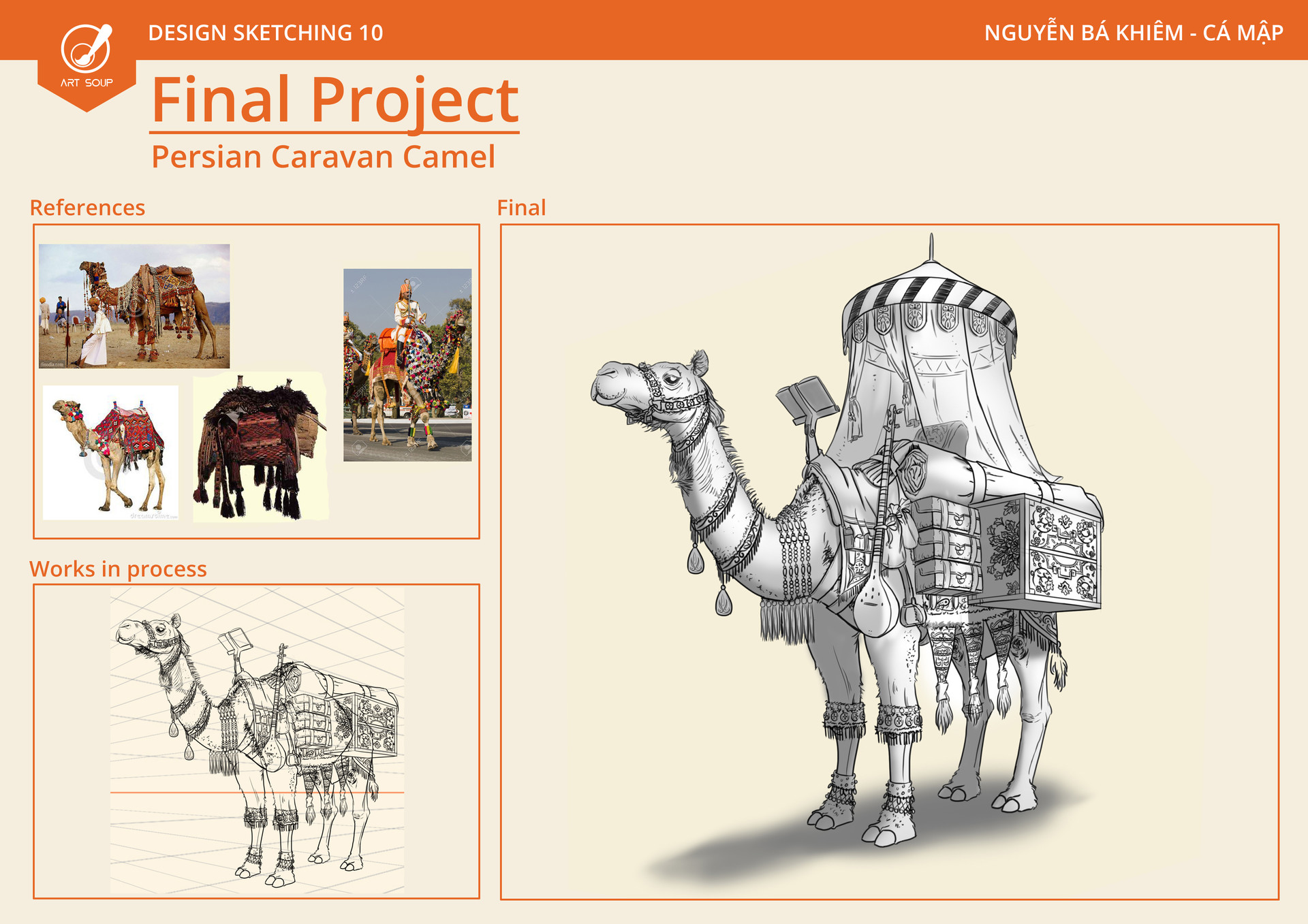 ArtStation - Persian Cravan & War Camel concept