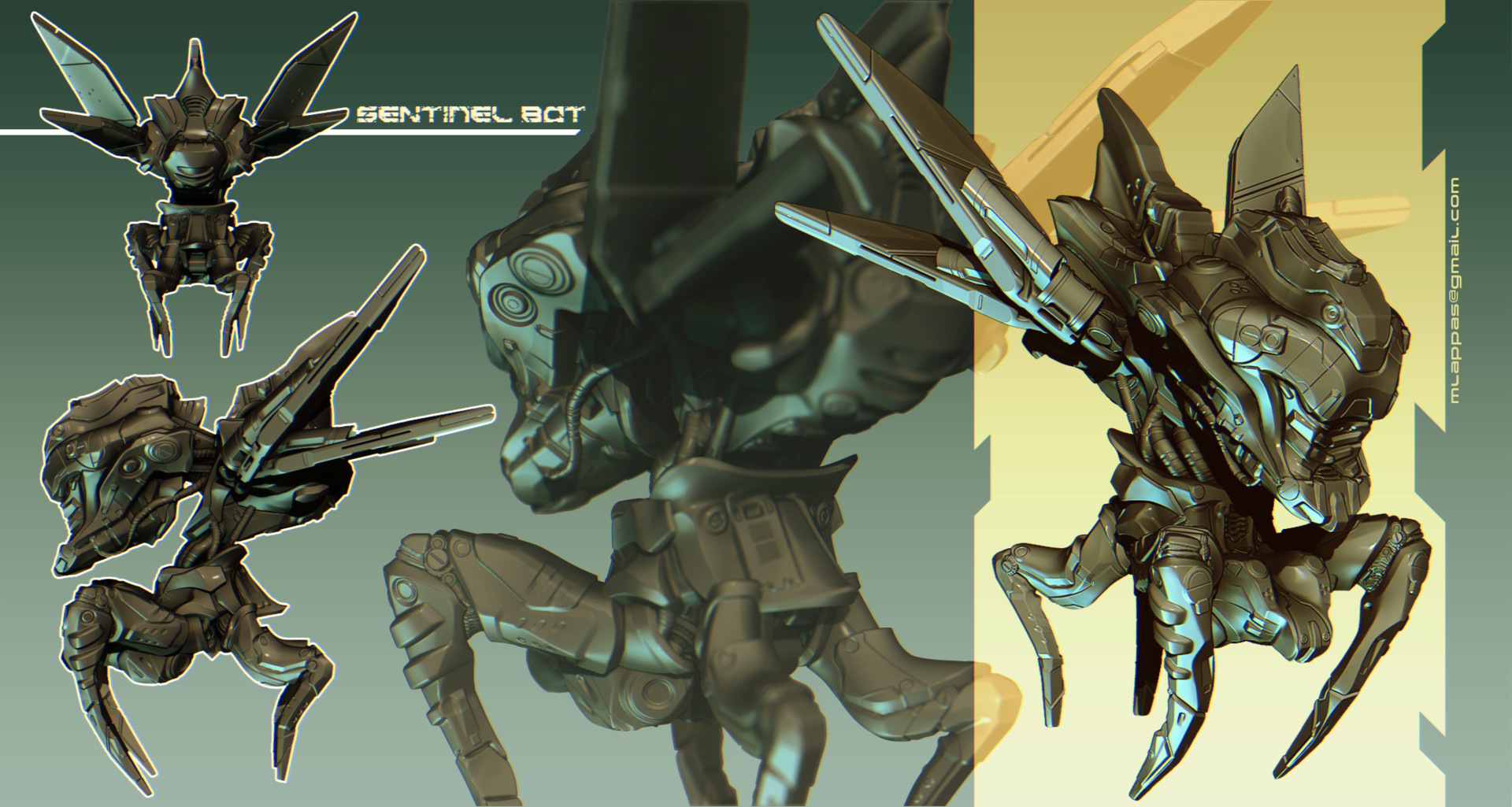 ArtStation - Sentinel Bot 3D concept