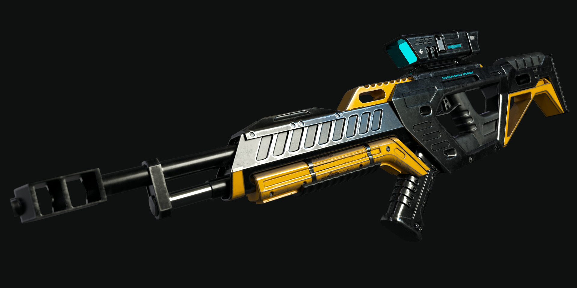 ArtStation - Sci-fi sniper rifle