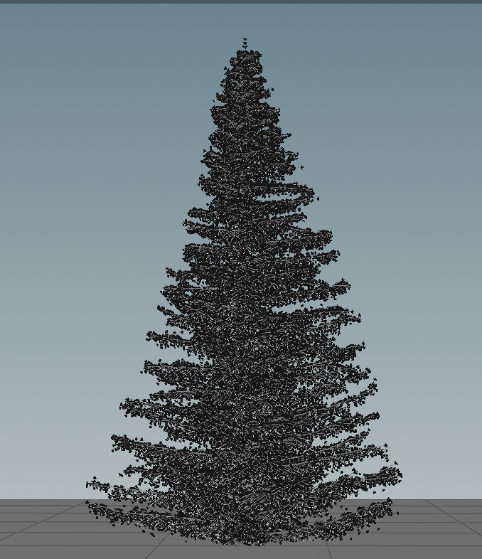Anatolij Zykov - Pine-tree asset (Houdini Procedural Modeling)