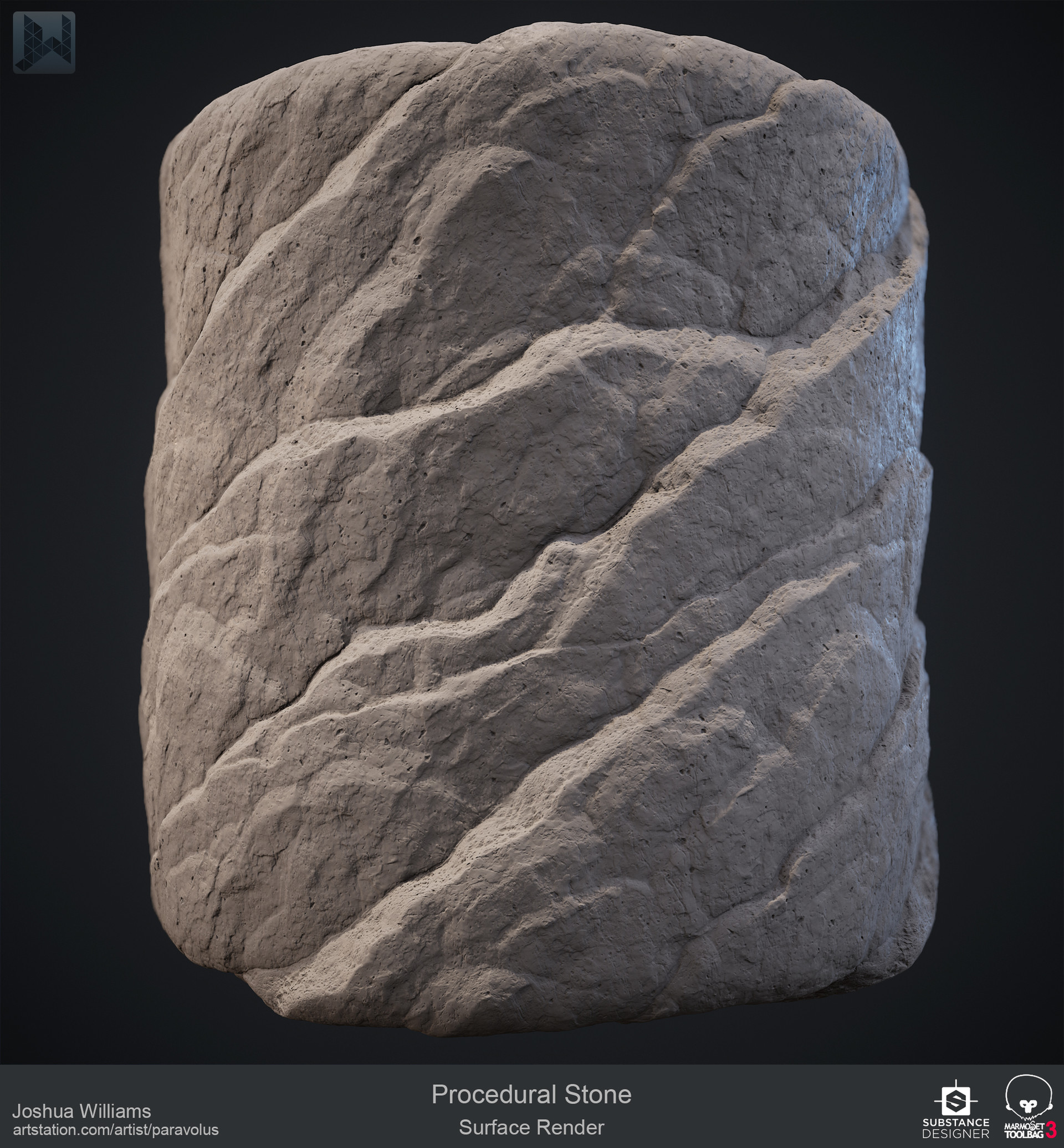 Joshua Williams - Procedural Stone Material - Substance