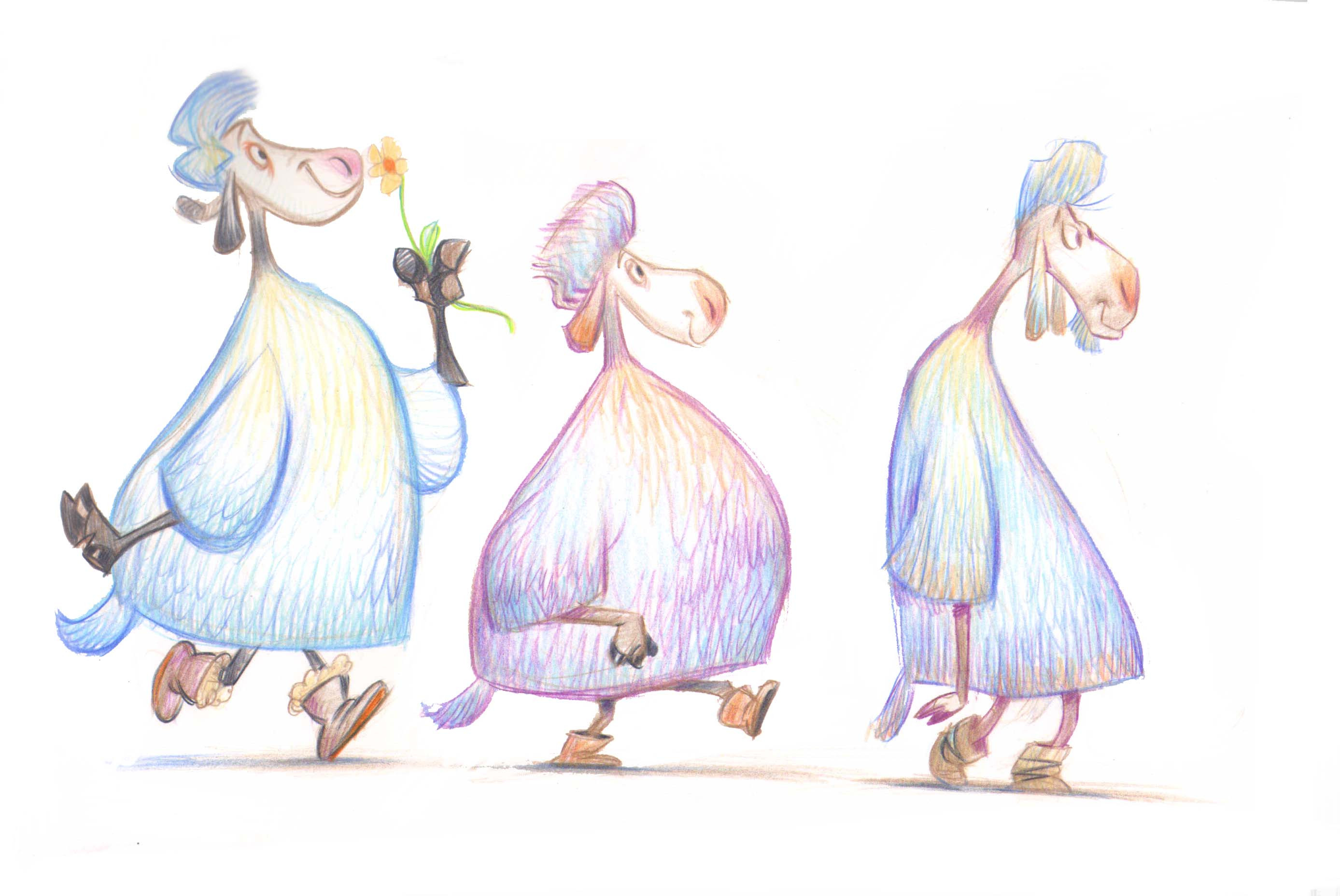 Rustam Hasanov - Rock Dog, Sheep character design development