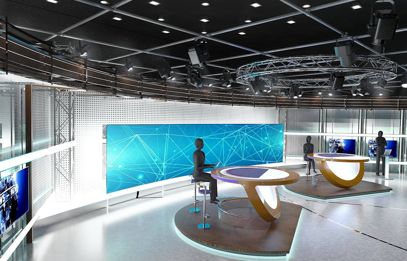 ArtStation - 3D Virtual TV Studio News Set 3